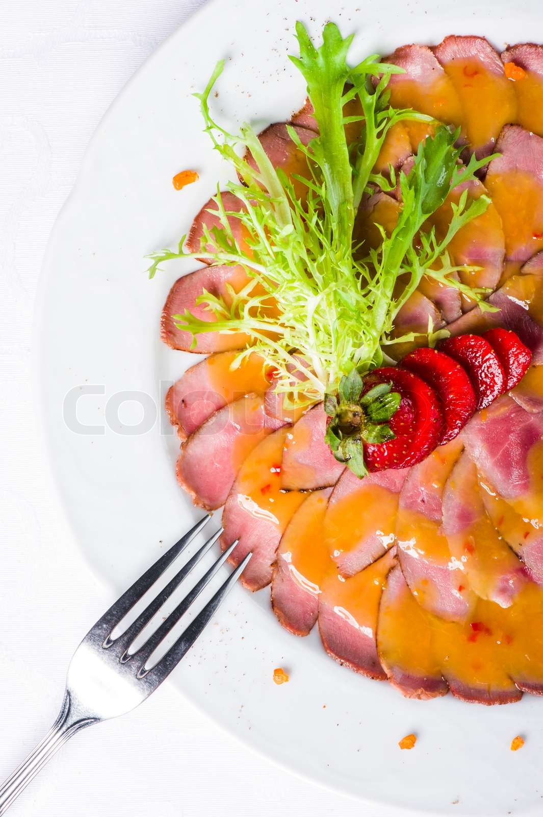 Carpaccio of duck breast | Stock image | Colourbox