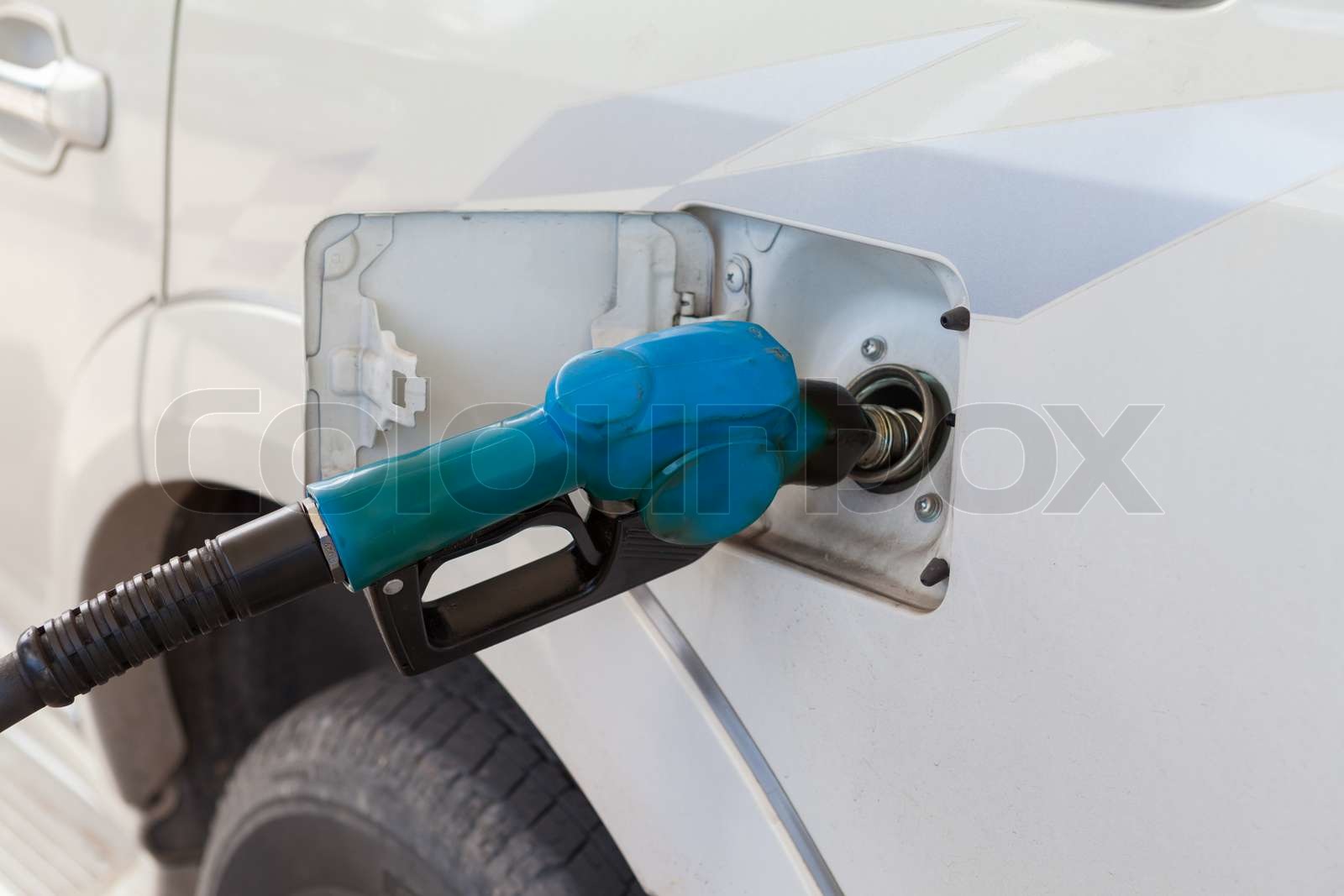Car fill fuel in gas station | Stock image | Colourbox