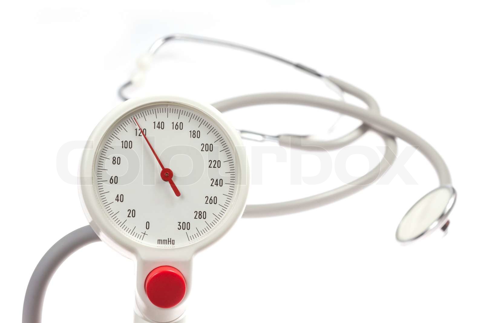 blood pressure manometer and stethoscope | Stock image | Colourbox