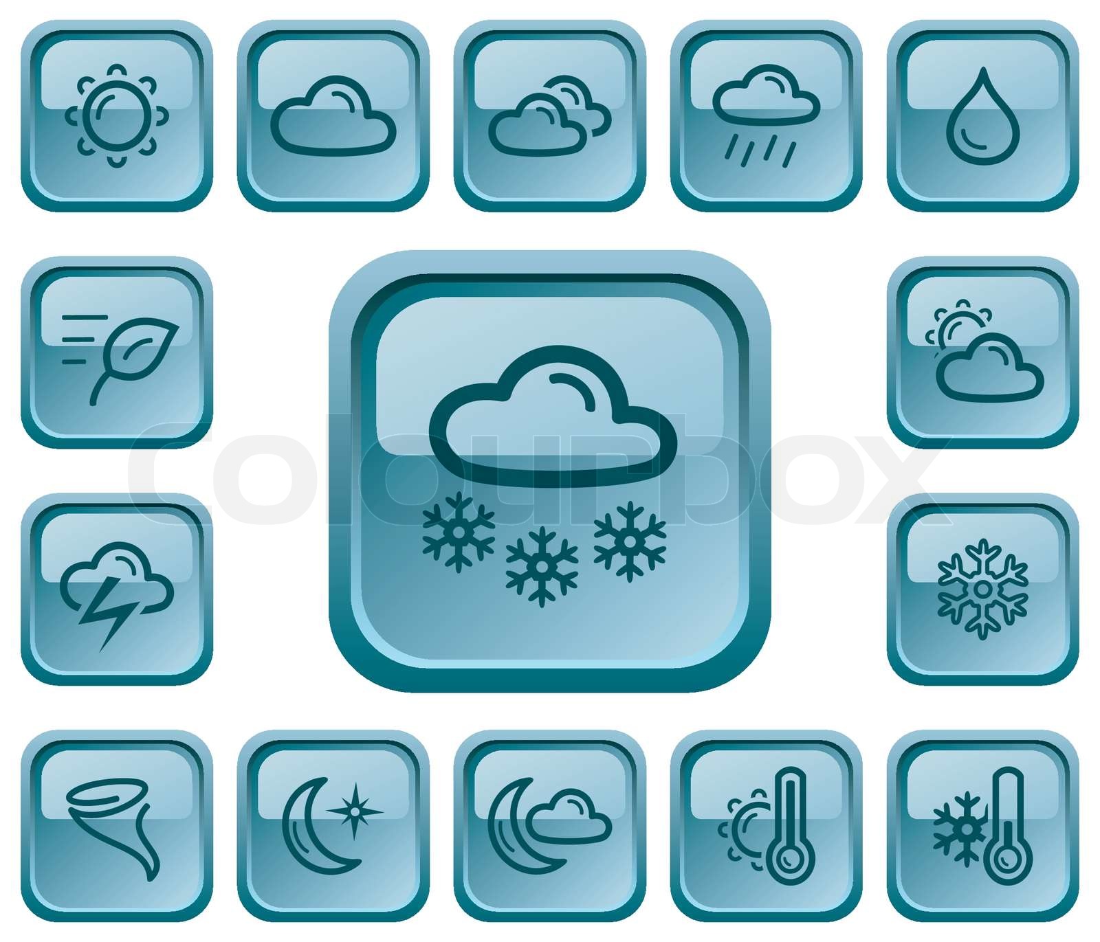 Weather buttons | Stock vector | Colourbox