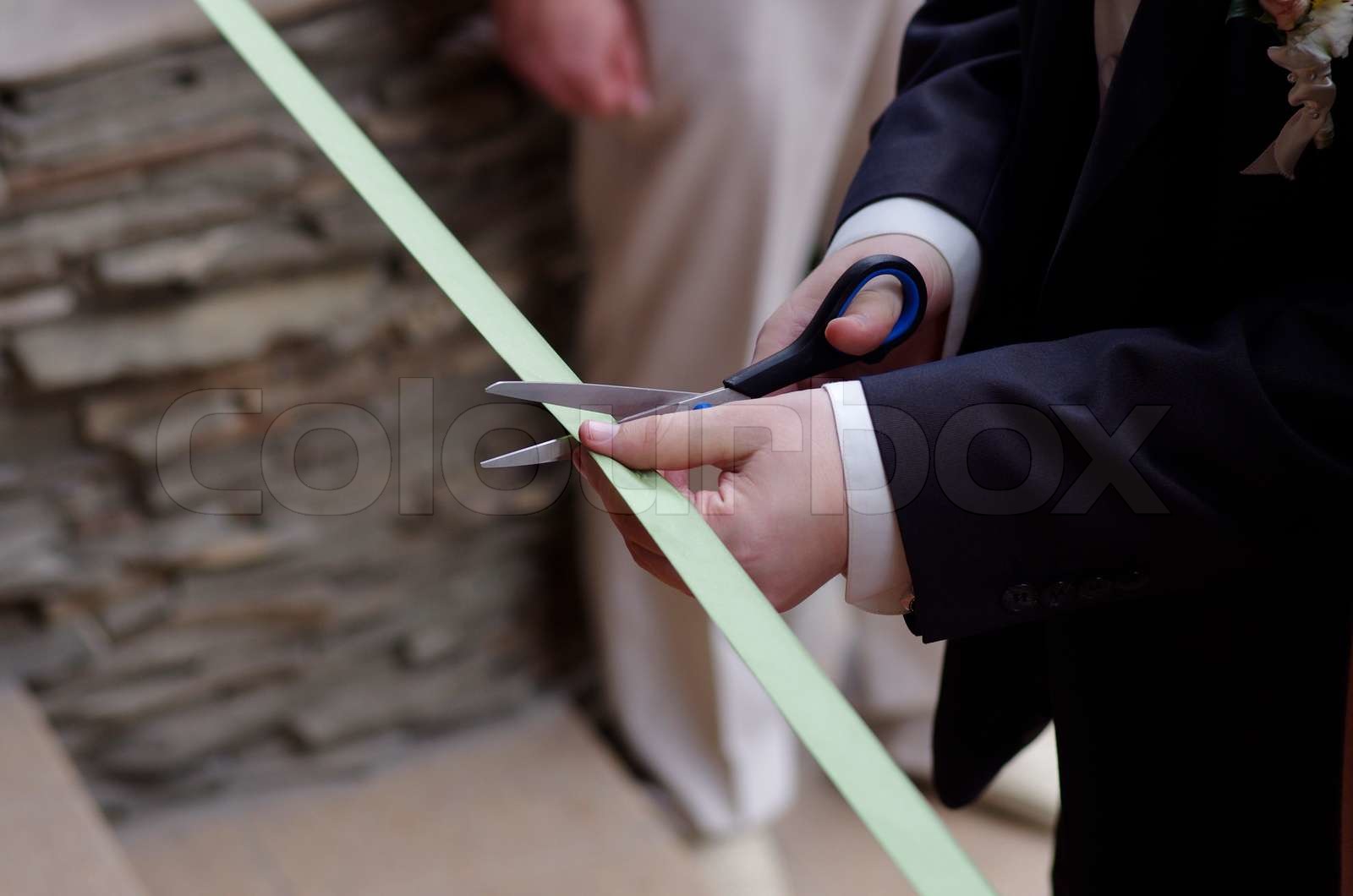 Ribbon cutting ceremony | Stock image | Colourbox