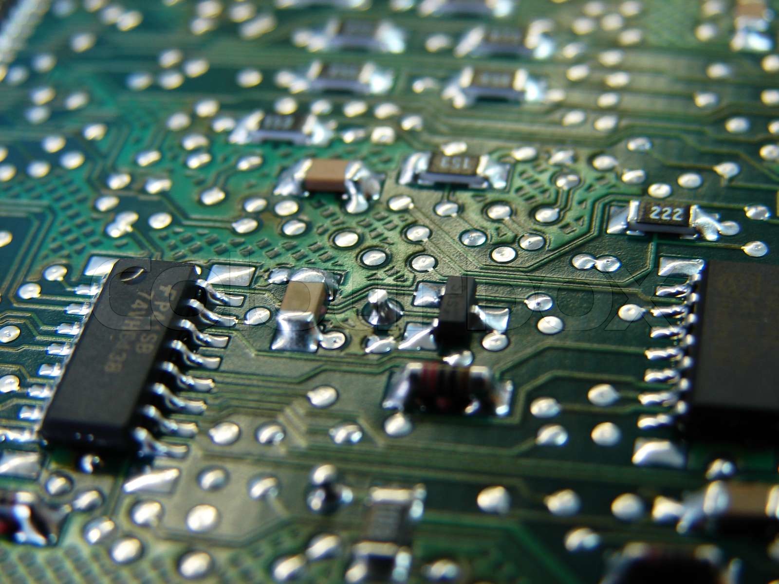 green motherboard macro | Stock image | Colourbox