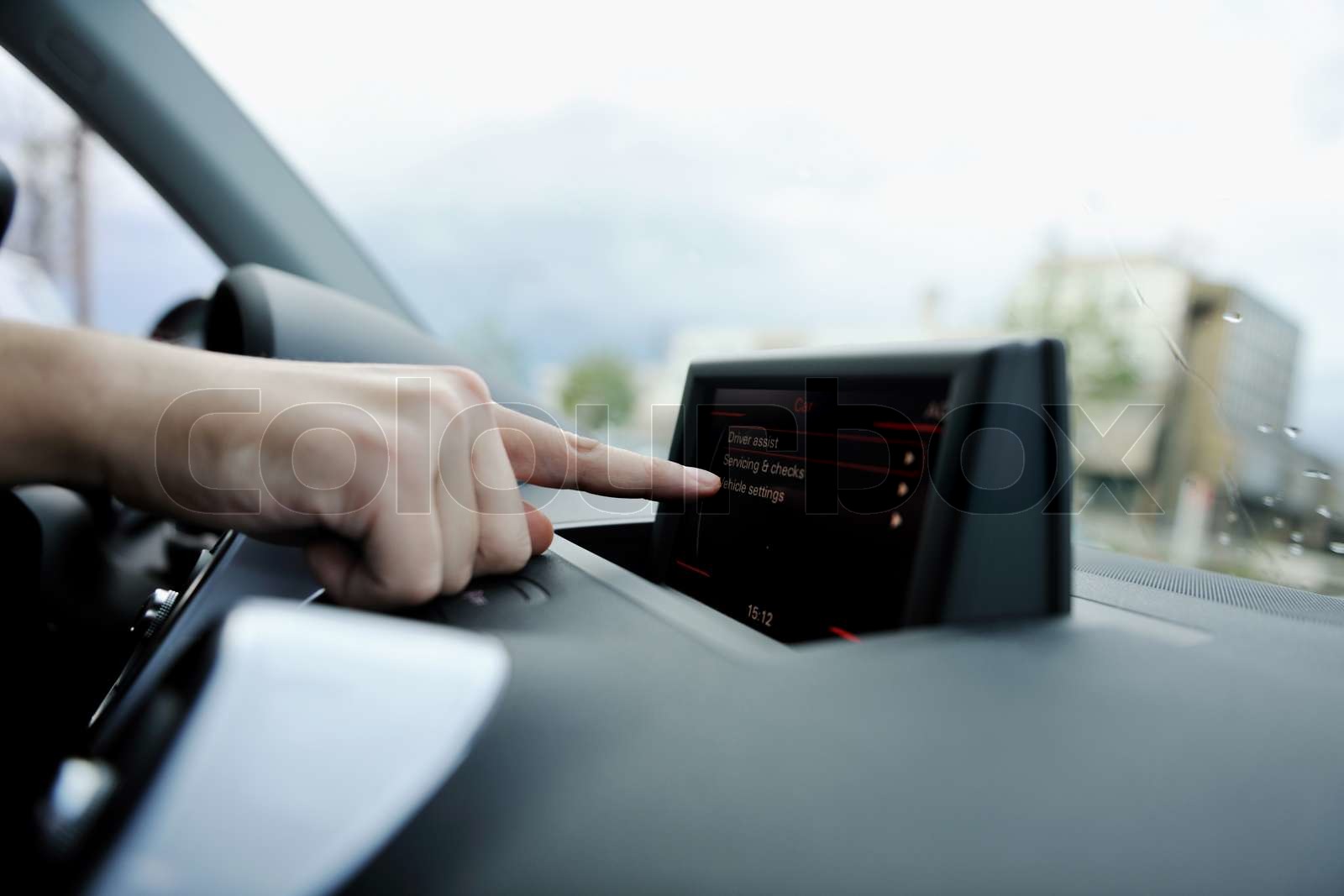 man using car navigation | Stock image | Colourbox