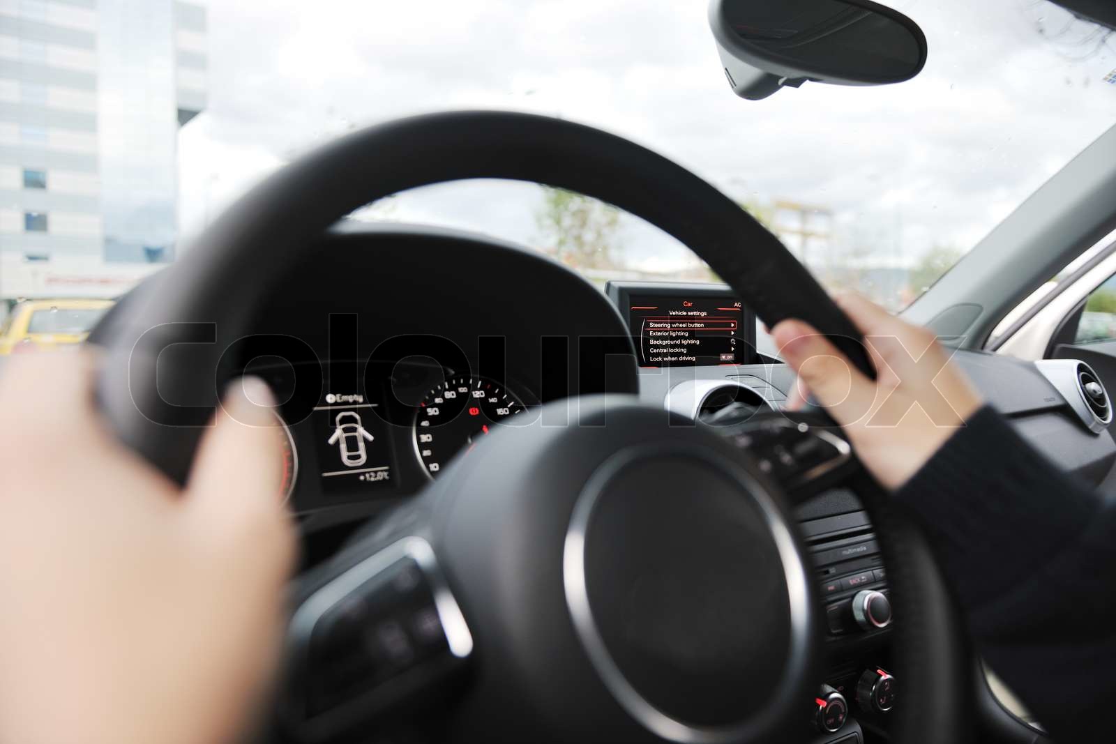 man using car navigation | Stock image | Colourbox