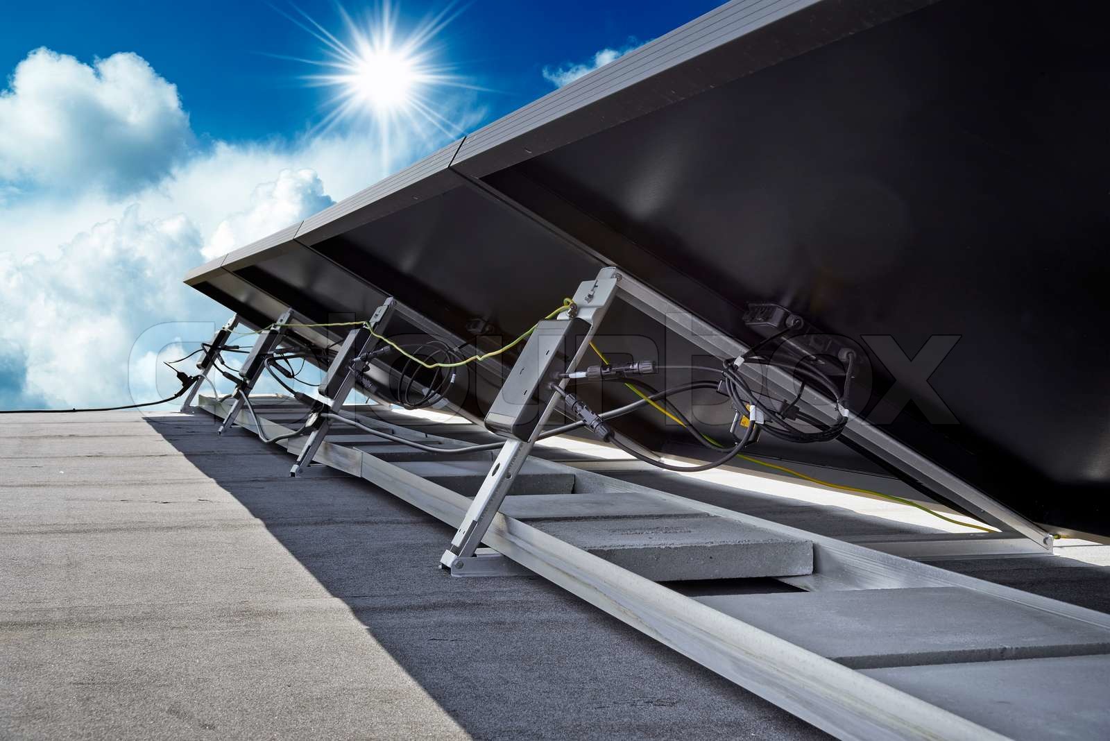 Solar Panels - Back Side isolated | Stock image | Colourbox