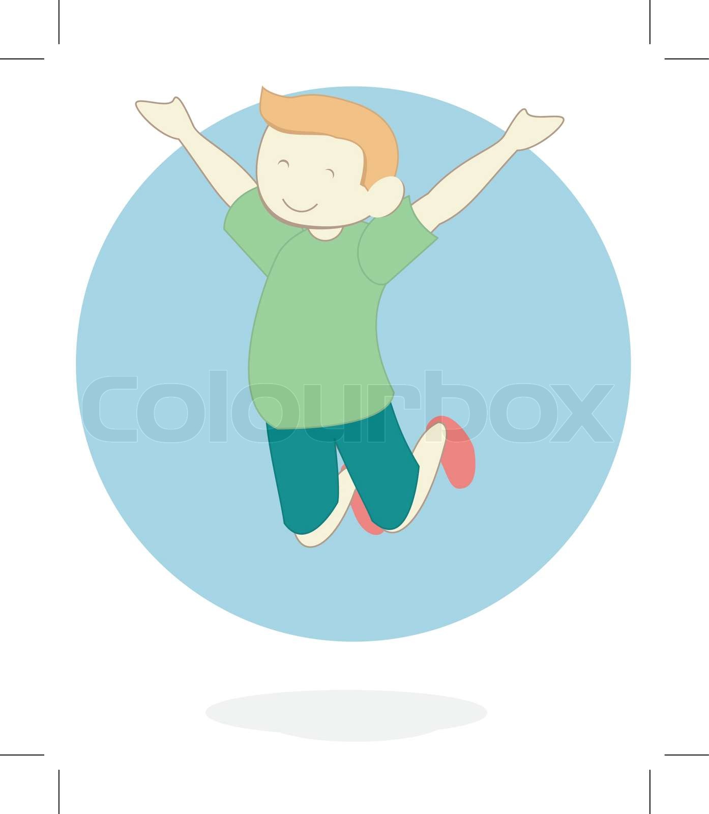 Junge-Sprung | Stock-Vektor | Colourbox