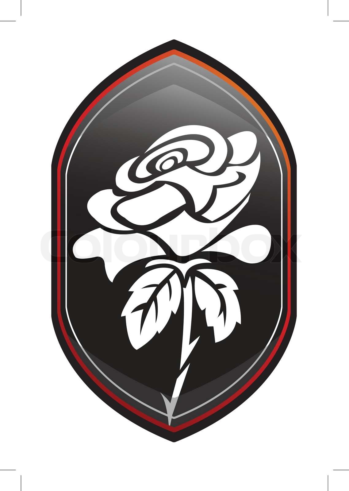 Rose romantic sign | Stock vector | Colourbox