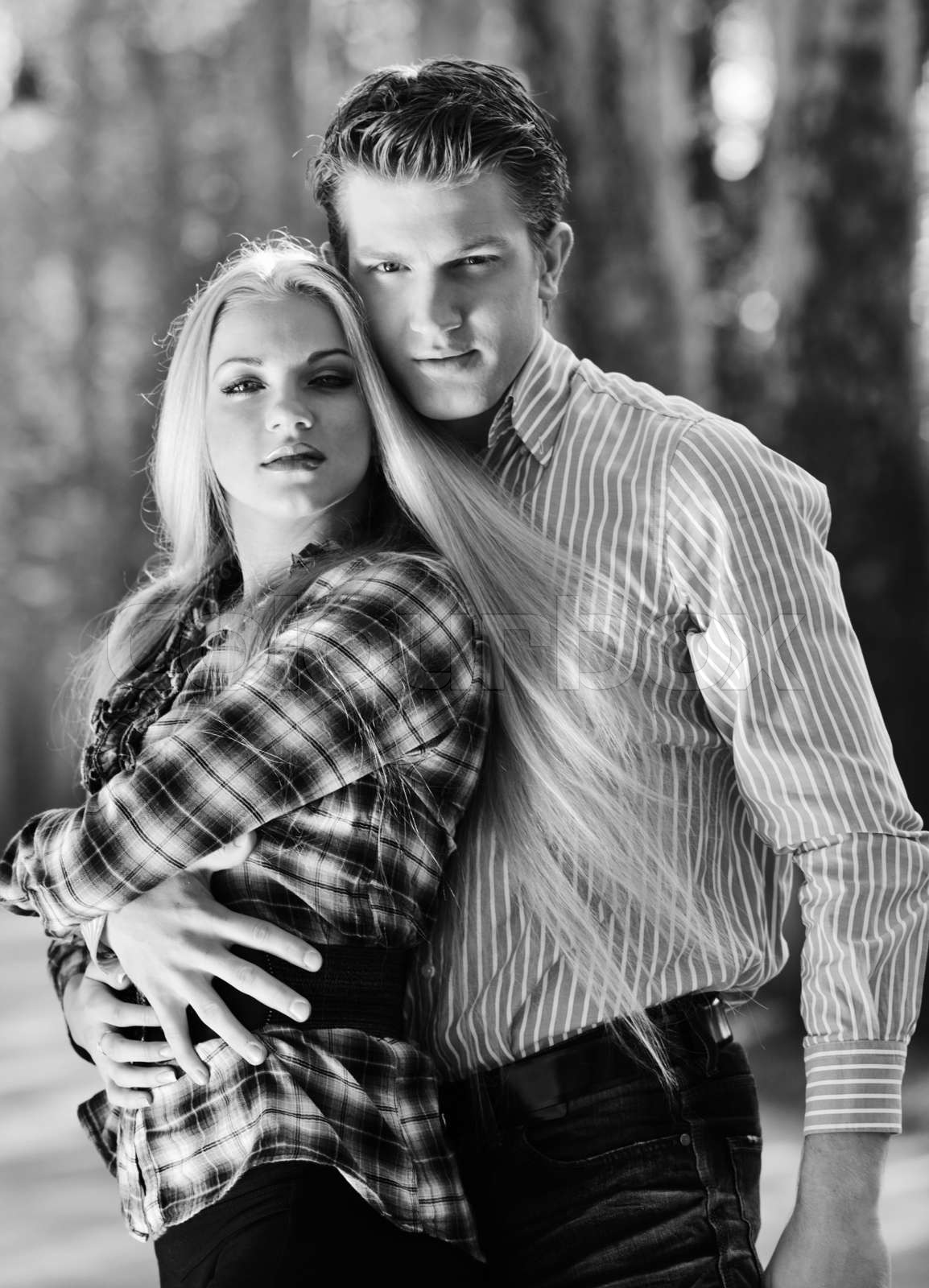 romantic couple in love outdoor | Stock image | Colourbox