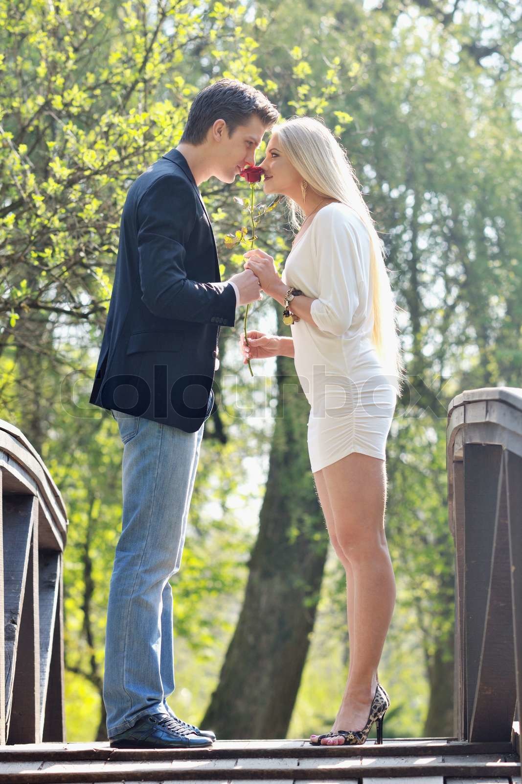 romantic couple in love outdoor | Stock image | Colourbox