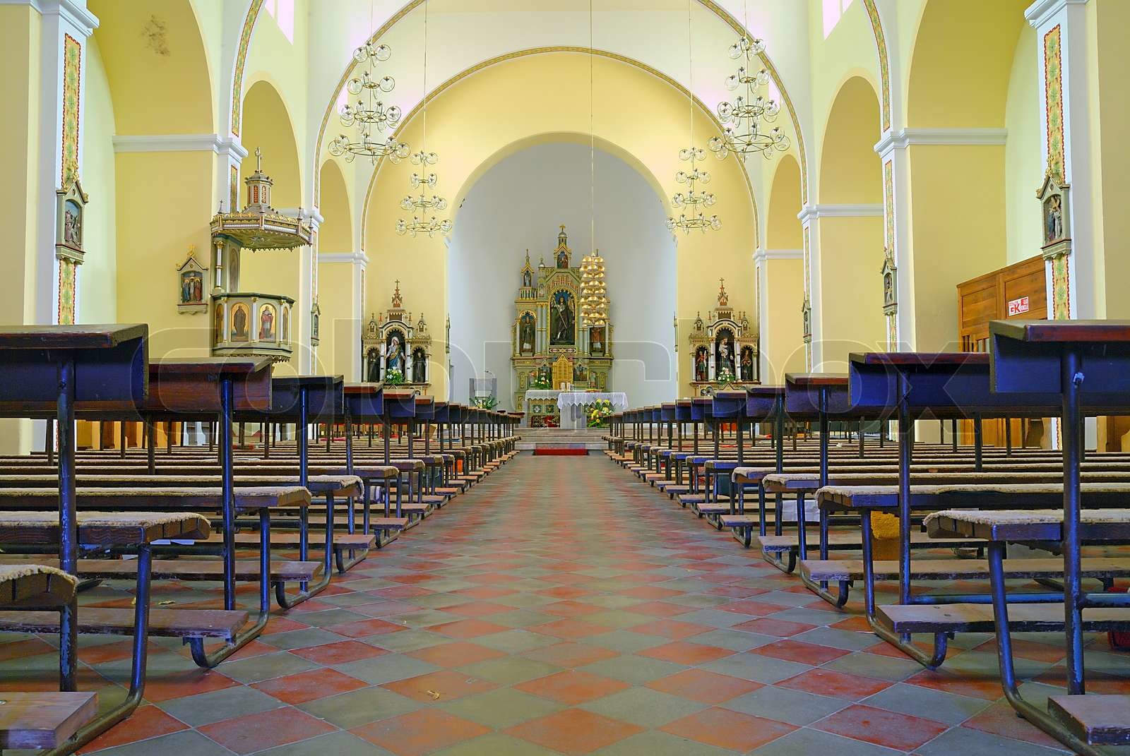 church indoor | Stock image | Colourbox
