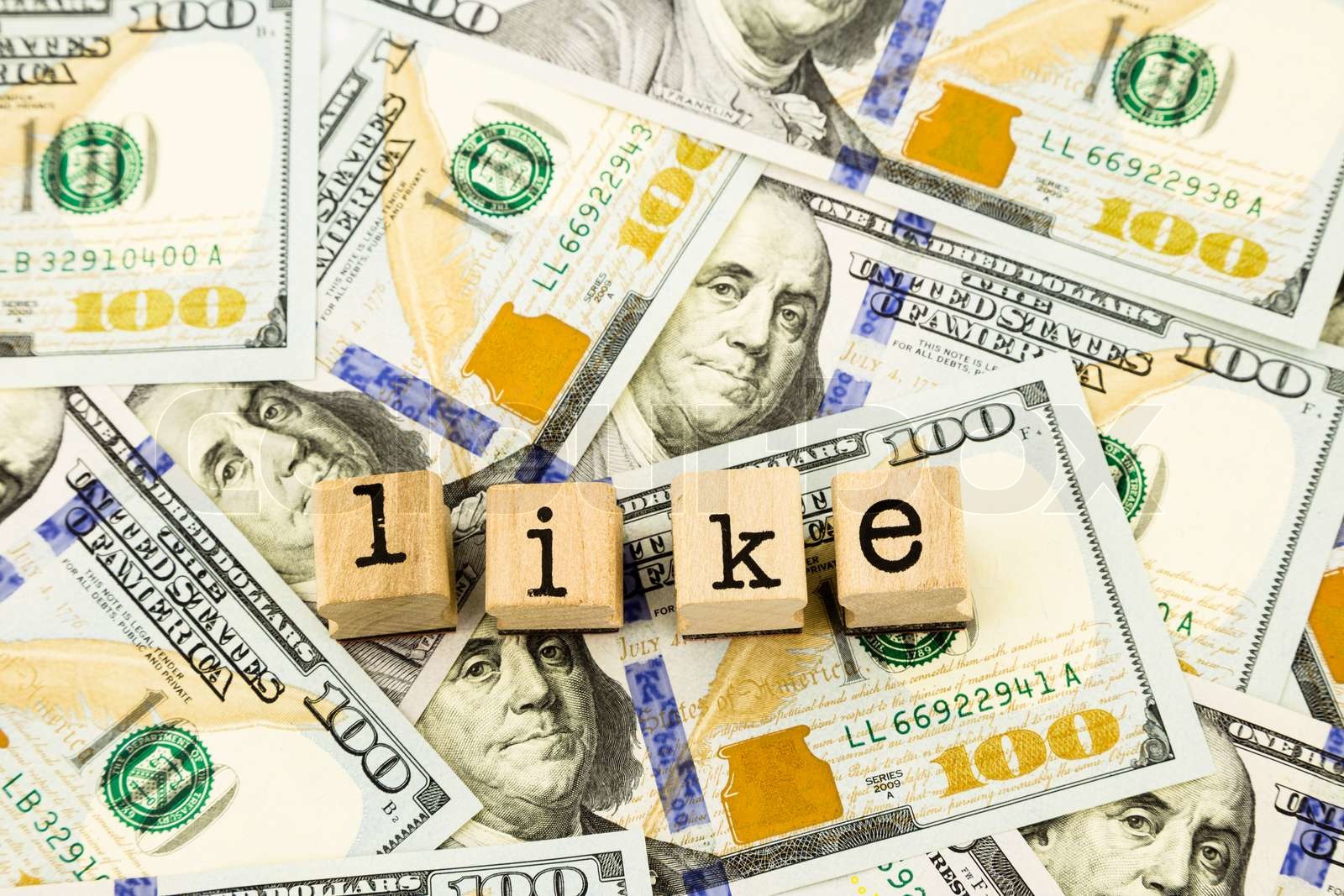 like wording on money dollar banknotes | Stock image | Colourbox