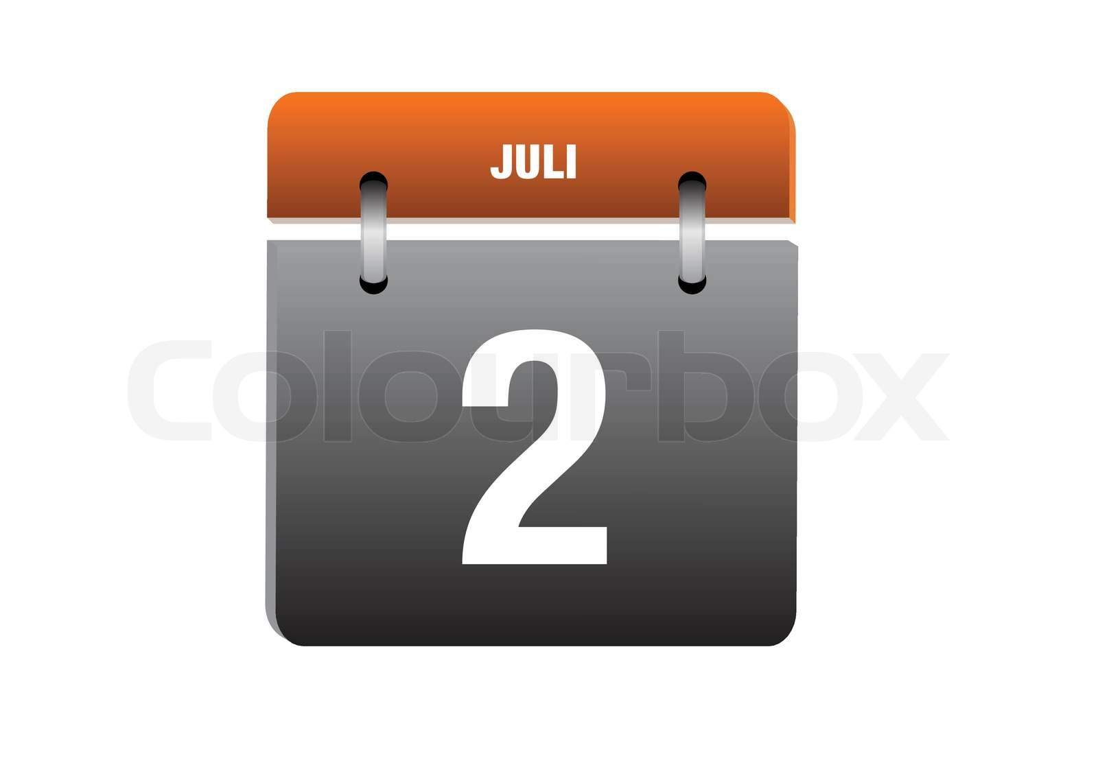 2 juli ikon i dansk version | Stock vektor | Colourbox