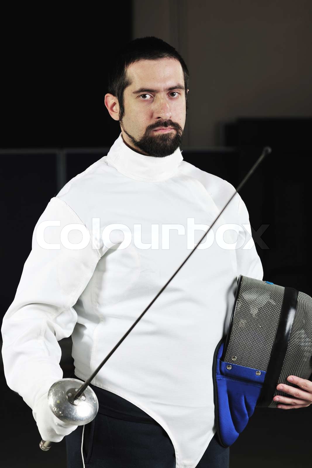 sword sport athlete portrait at training | Stock image | Colourbox
