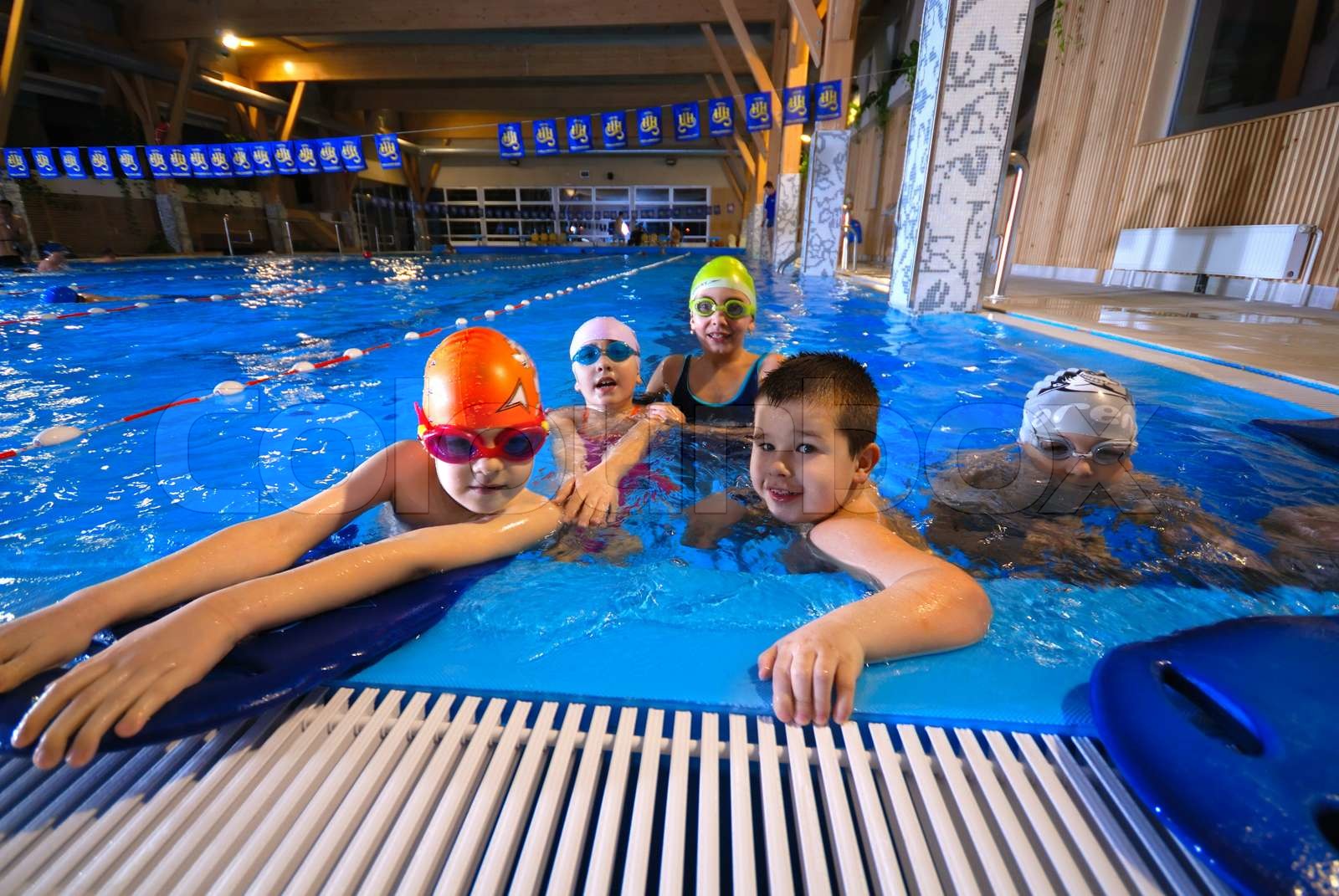 .happy swimmers | Stock image | Colourbox