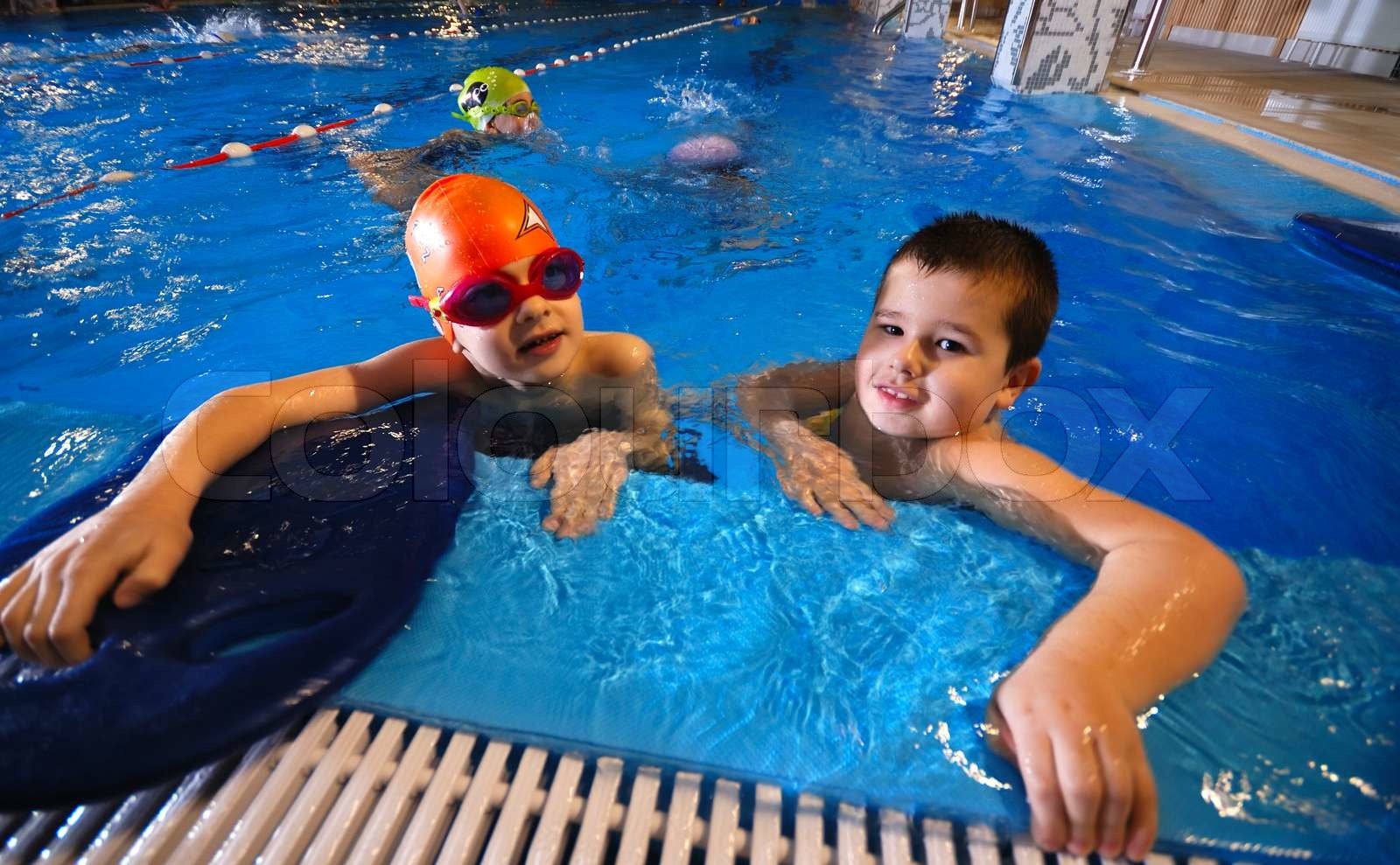.happy swimmers | Stock image | Colourbox