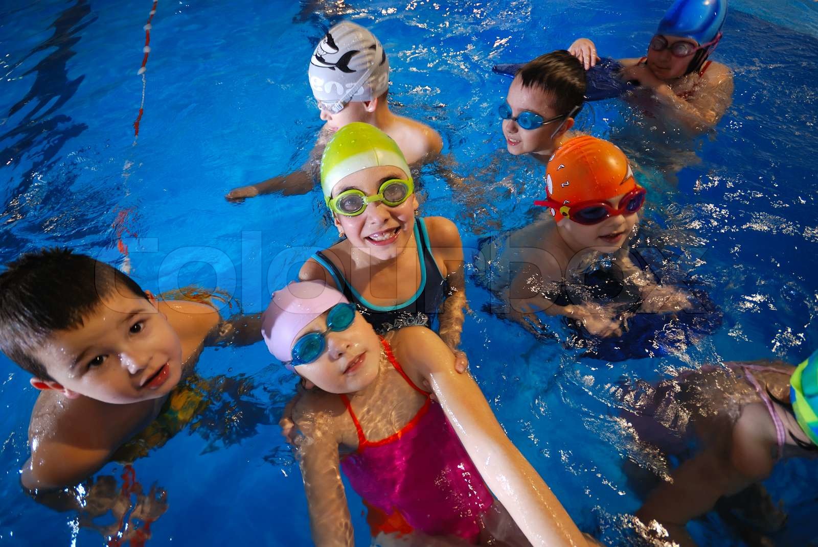 .happy swimmers | Stock image | Colourbox