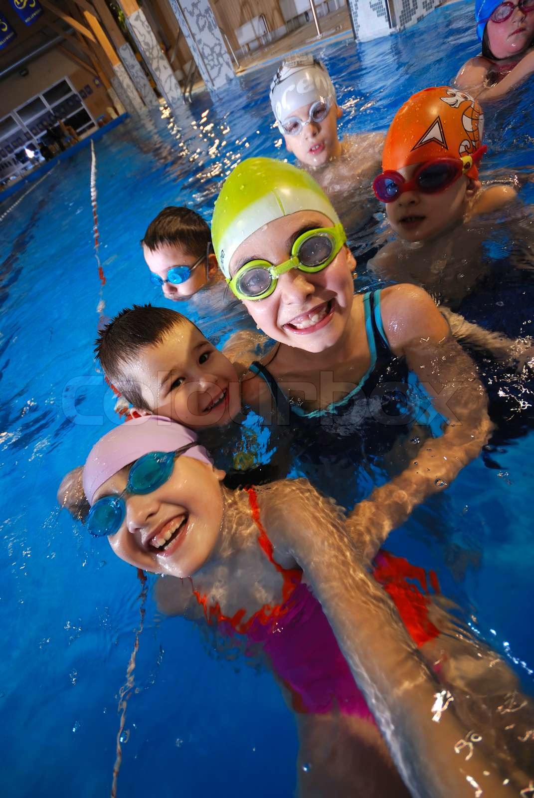 .happy swimmers | Stock image | Colourbox