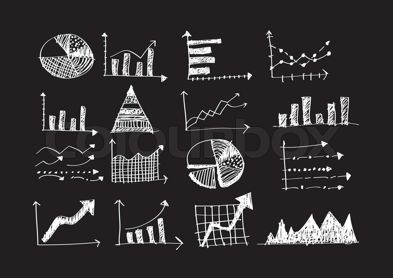 hand doodle Business Graph charts | Stock vector | Colourbox