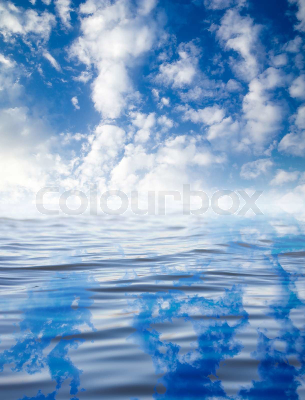 clouds with reflection on water | Stock image | Colourbox