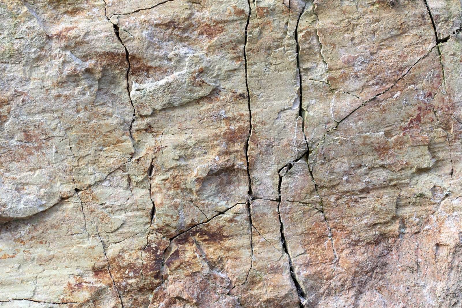Cracked and weathered granite stone texture | Stock image | Colourbox
