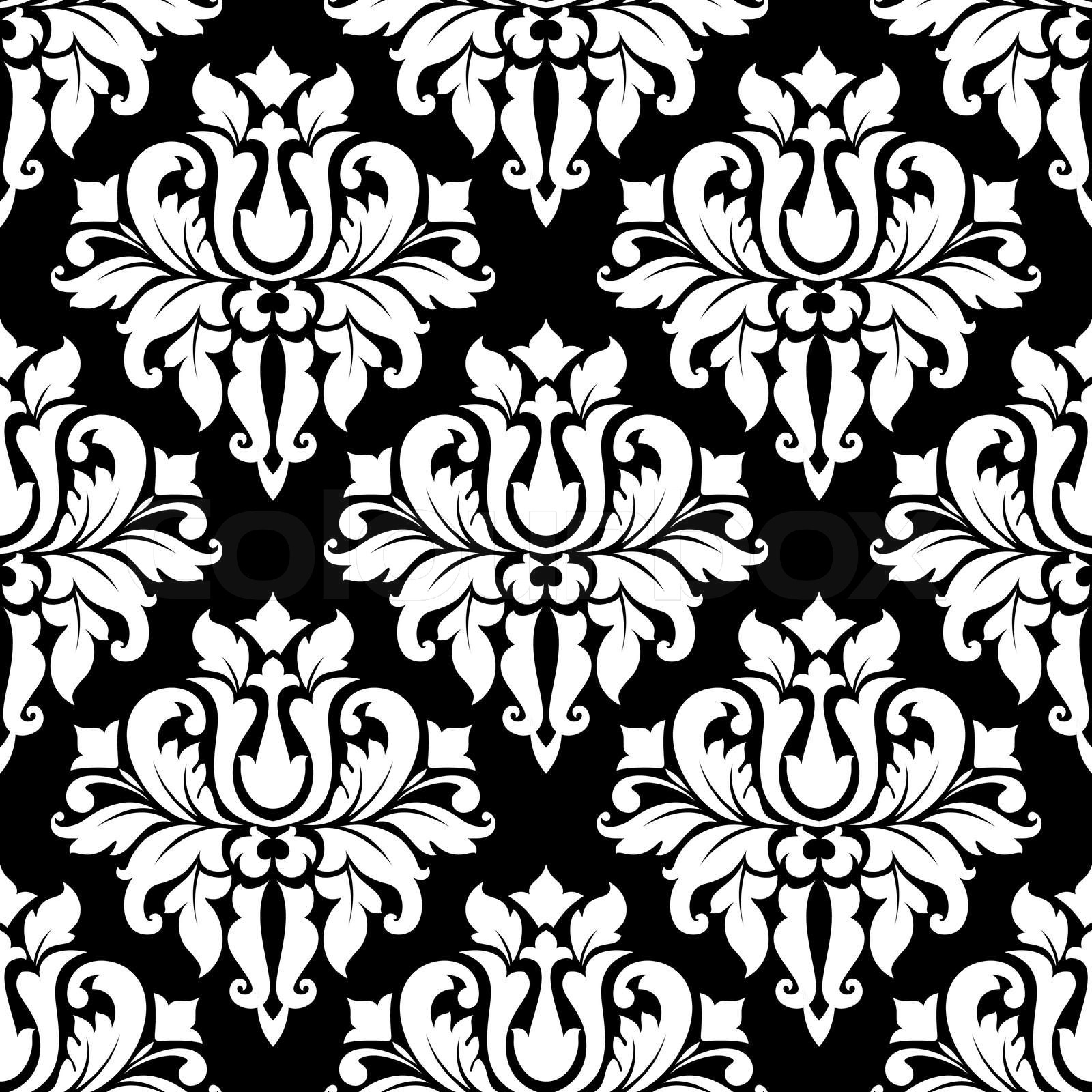 Vintage arabesque pattern with floral motifs | Stock vector | Colourbox