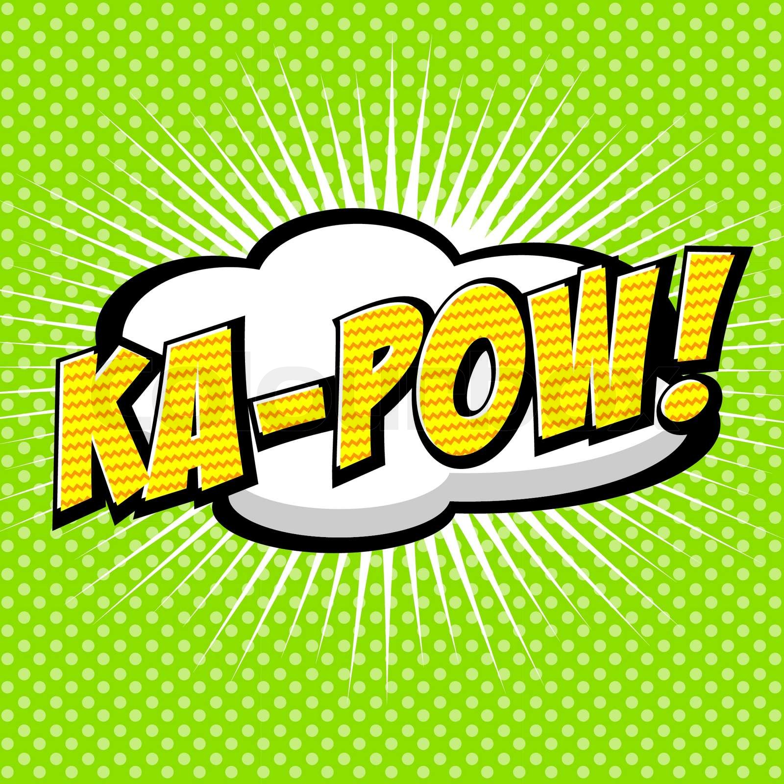 Ka-Pow! Comic Speech Bubble, Cartoon | Stock vector | Colourbox