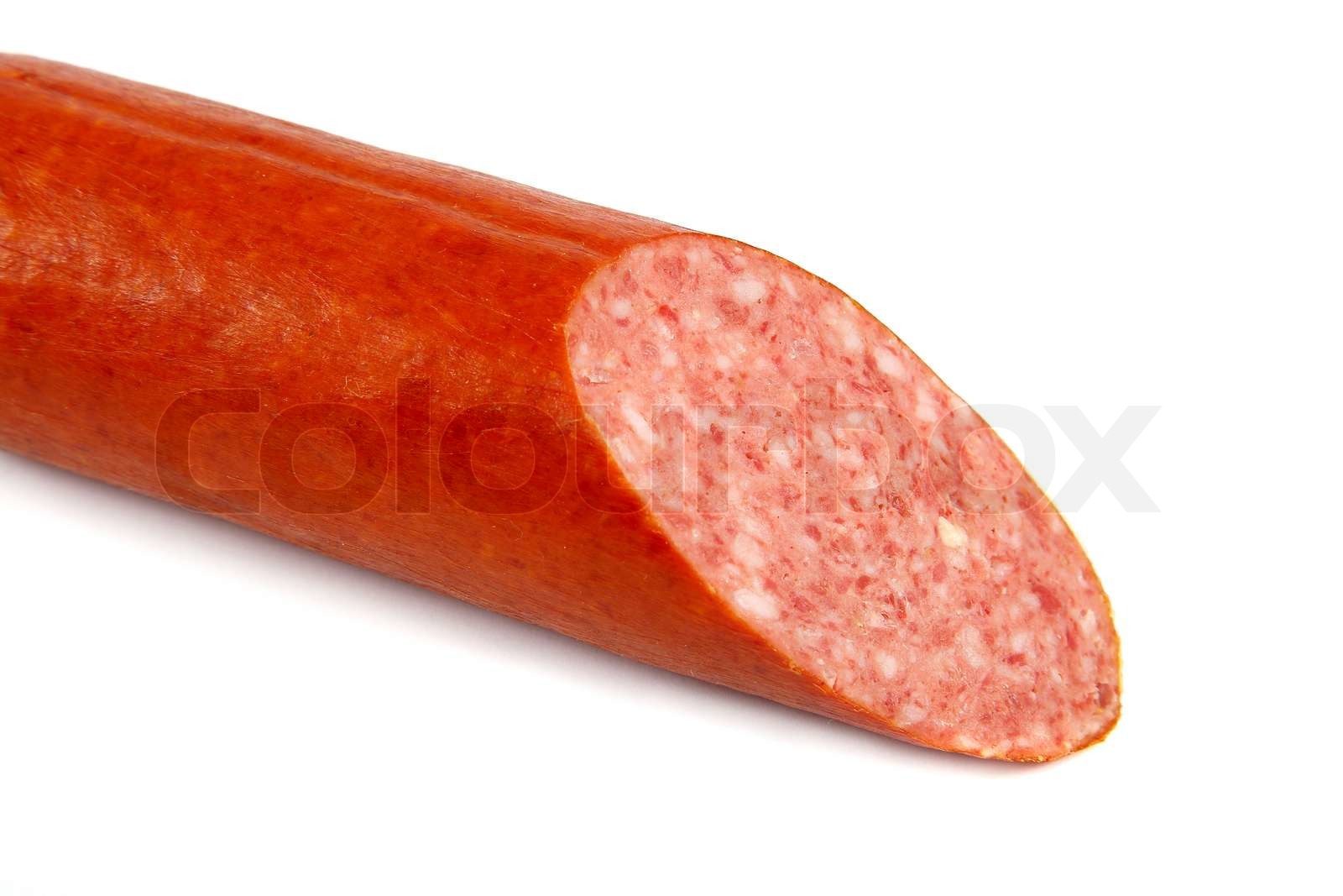 Wurst isoliert auf weißem Hintergrund. | Stock Bild | Colourbox