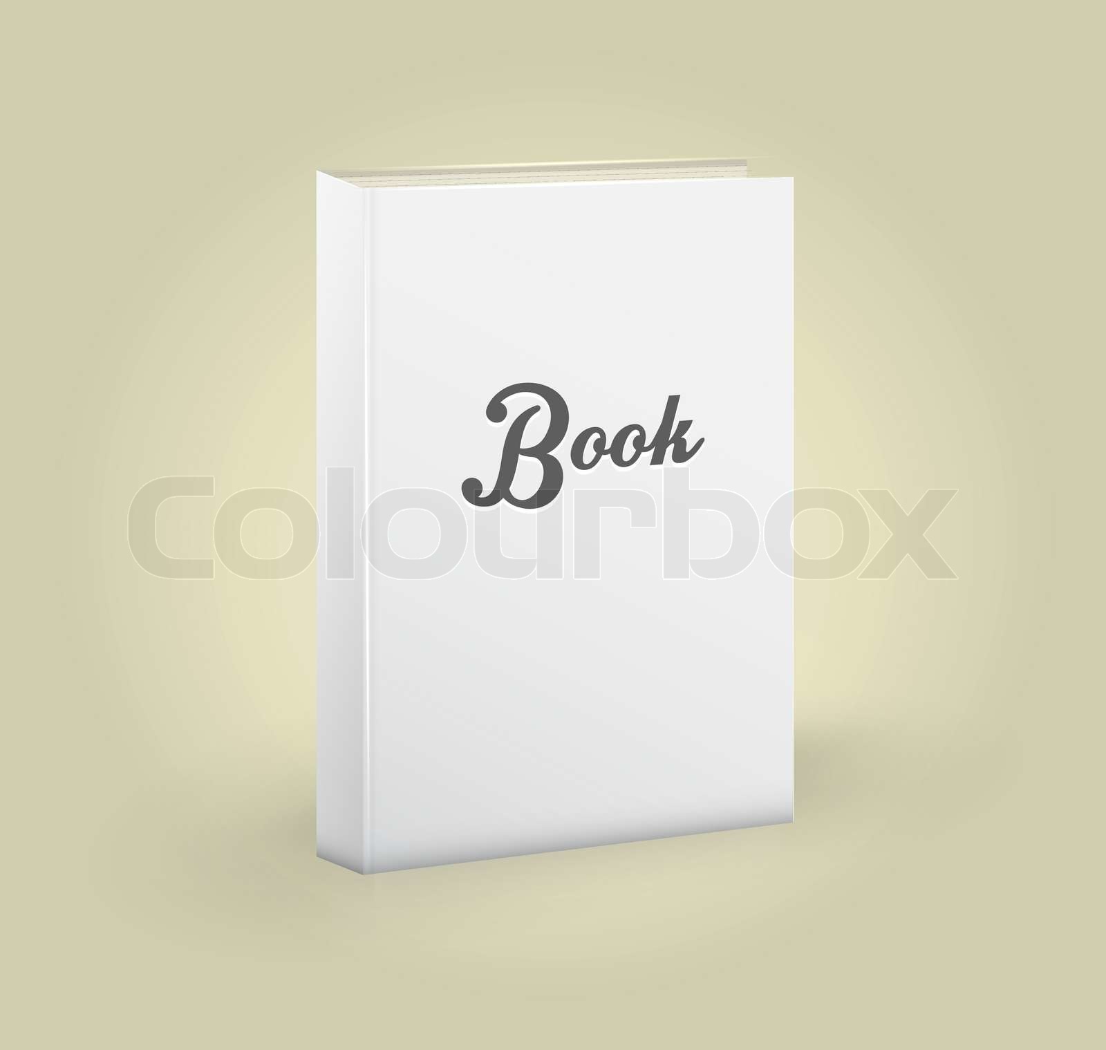 Front view of blank book | Stock vector | Colourbox