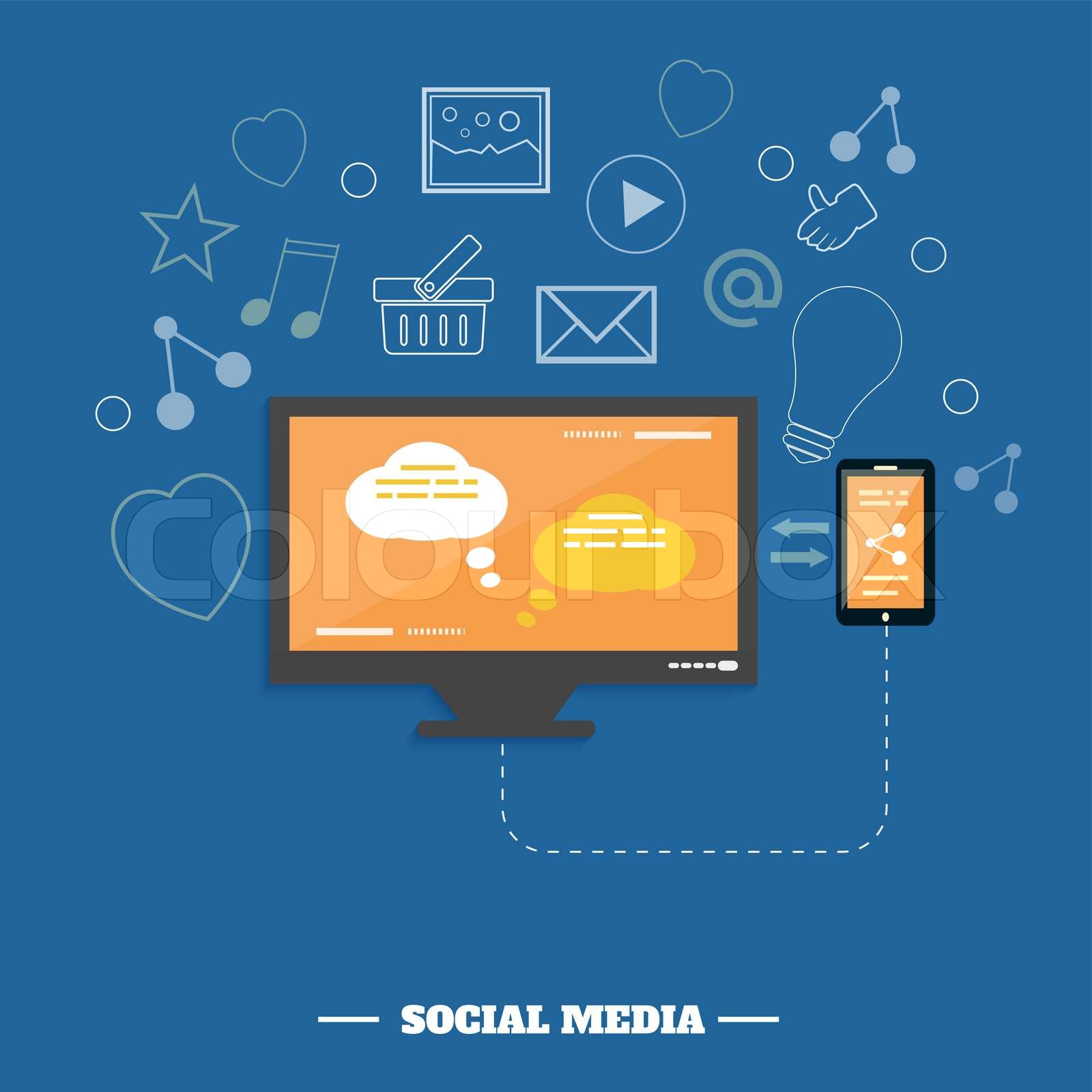 Business software and social media networking service | Stock vector ...