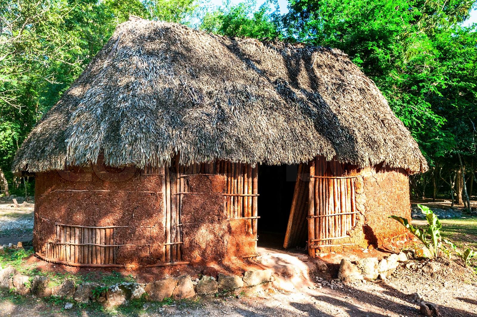 traditional mayan home | Stock image | Colourbox