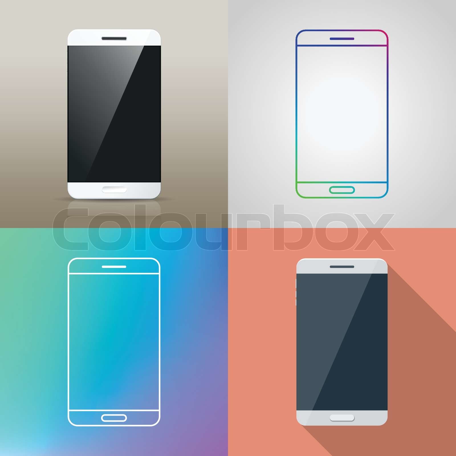 Set of Vector Smartphone | Stock vector | Colourbox