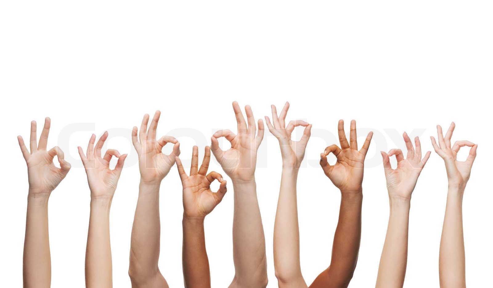 human hands showing ok sign | Stock image | Colourbox