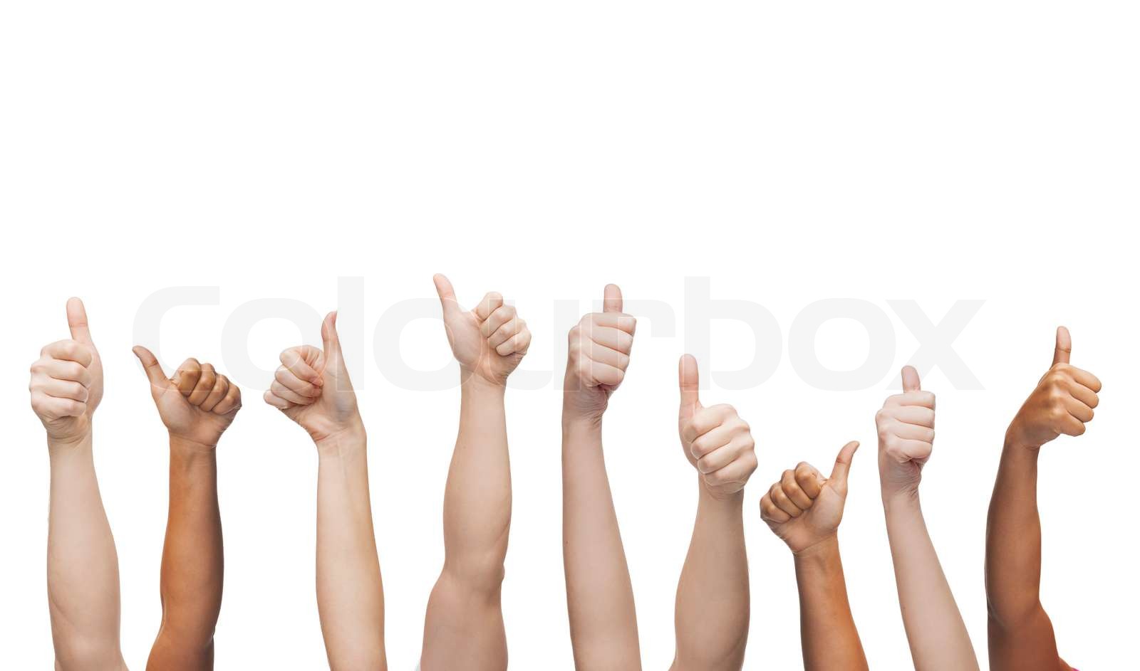 human hands showing thumbs up | Stock image | Colourbox