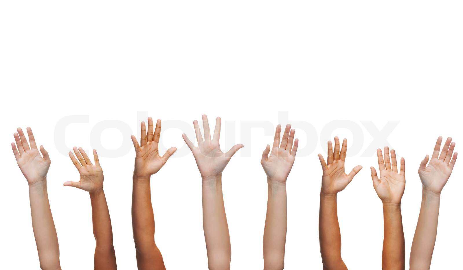 human hands waving hands | Stock image | Colourbox
