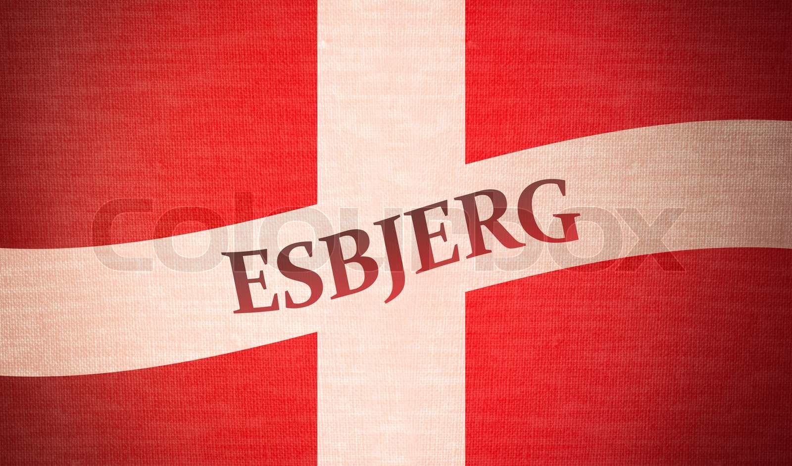 Esbjerg flag from Denmark | Stock image | Colourbox