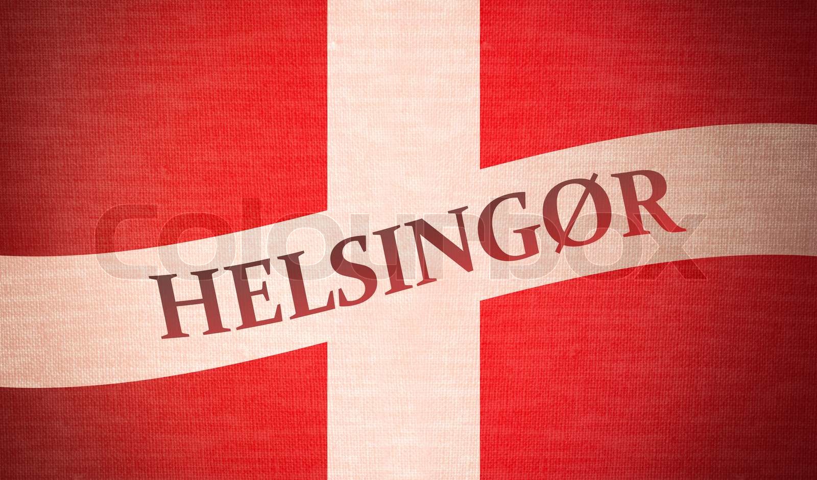 Helsingør flag from Denmark | Stock image | Colourbox