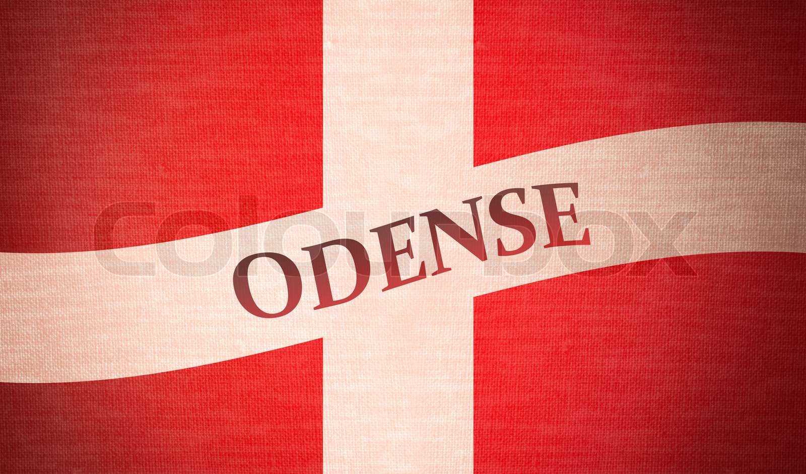 Odense flag from Denmark | Stock image | Colourbox