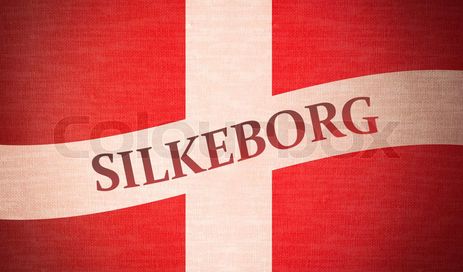 Silkeborg flag from Denmark | Stock image | Colourbox