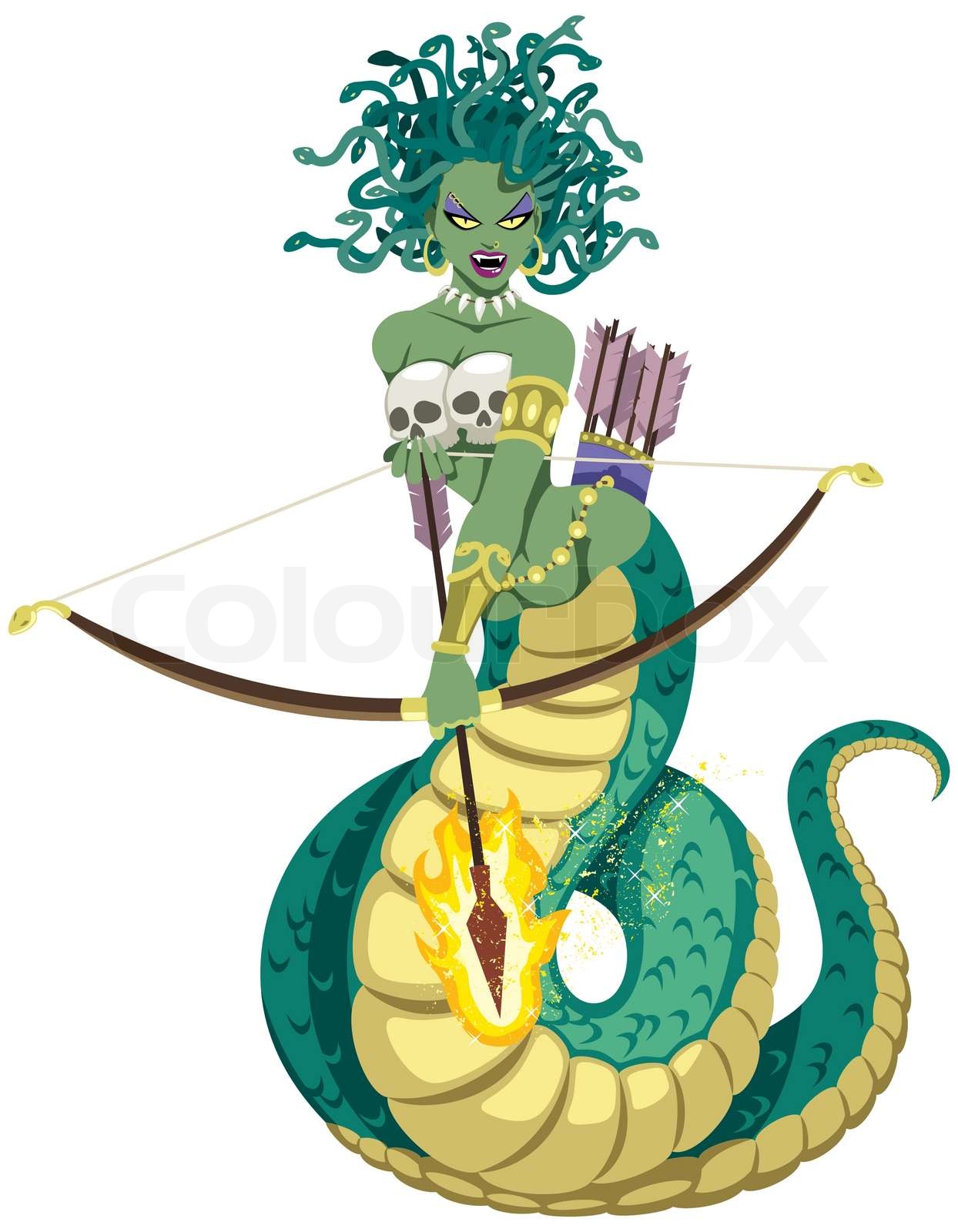 Medusa on White | Stock vector | Colourbox