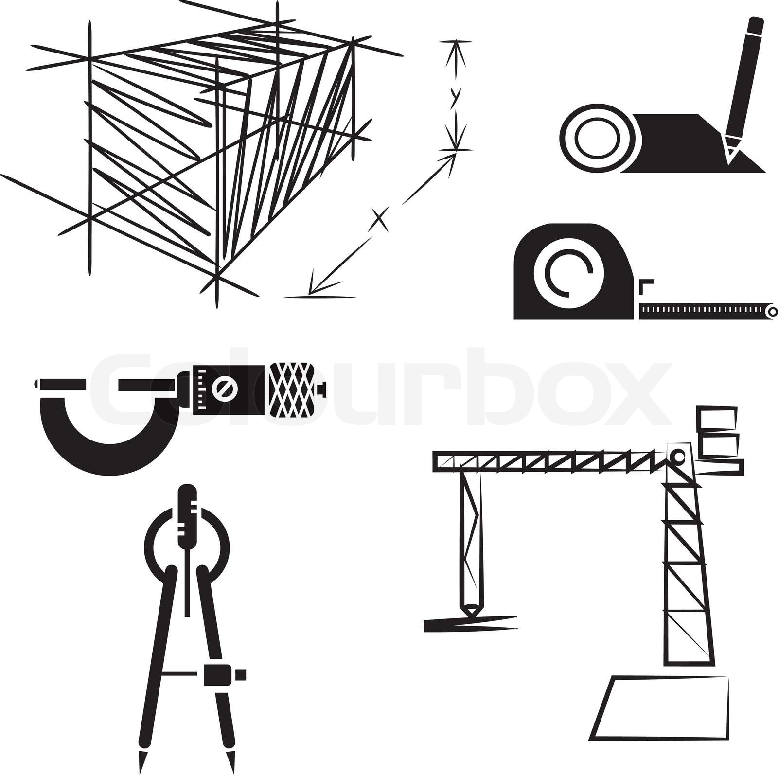 mechanical tools, design | Stock vector | Colourbox