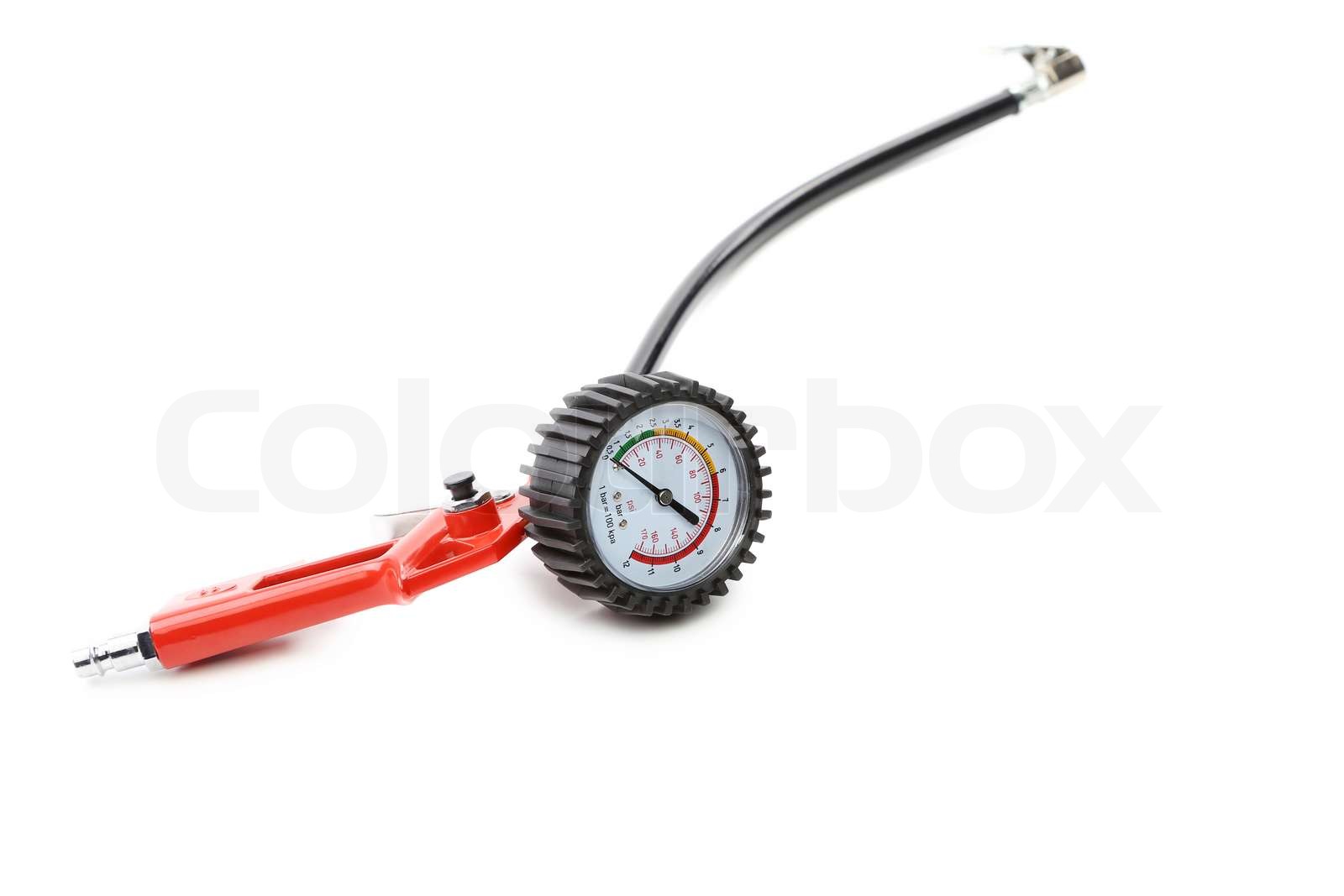 Manometer for car tyre pressure setting | Stock image | Colourbox
