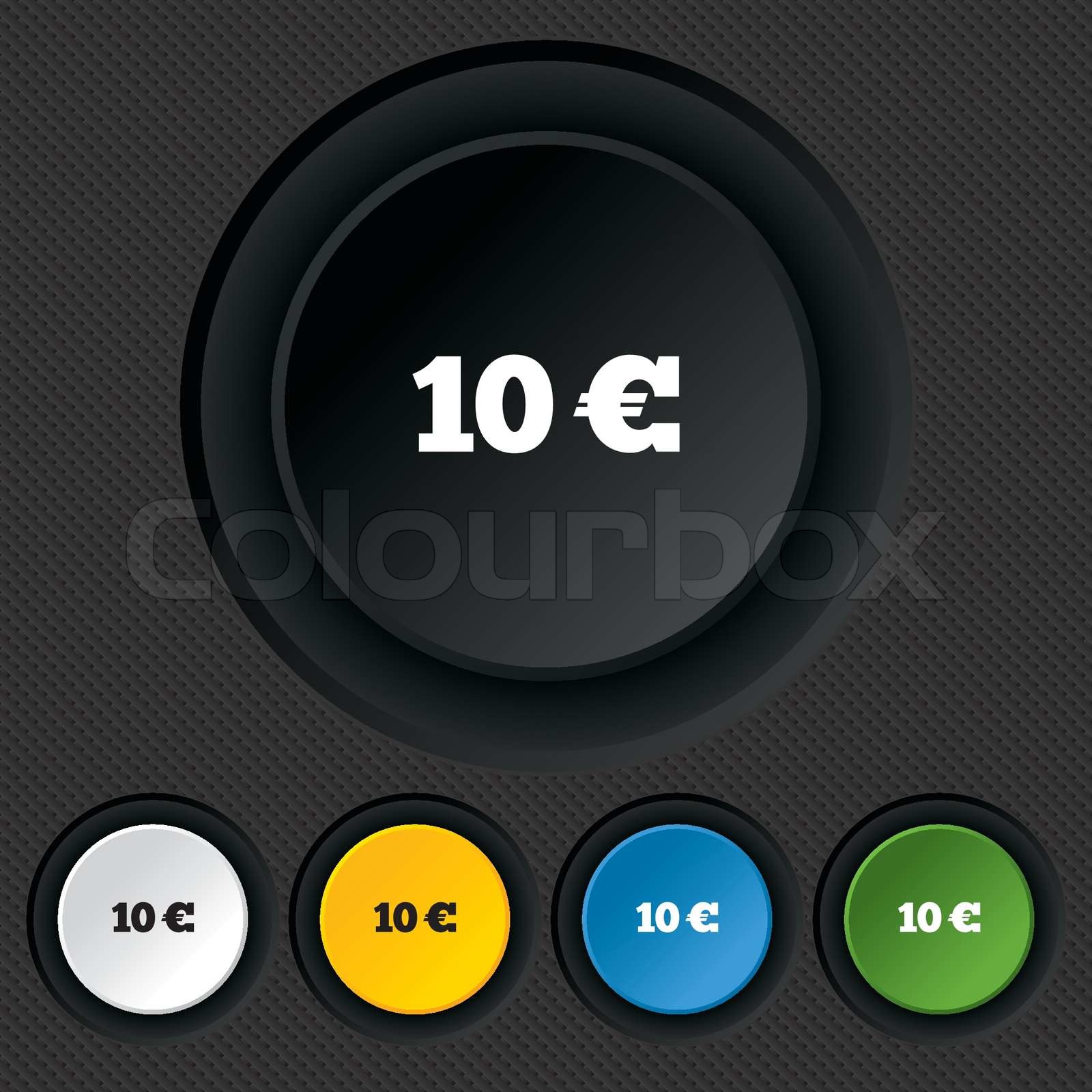10 Euro-Zeichen-Symbol. Euro-Währungssymbol. | Stock-Vektor | Colourbox