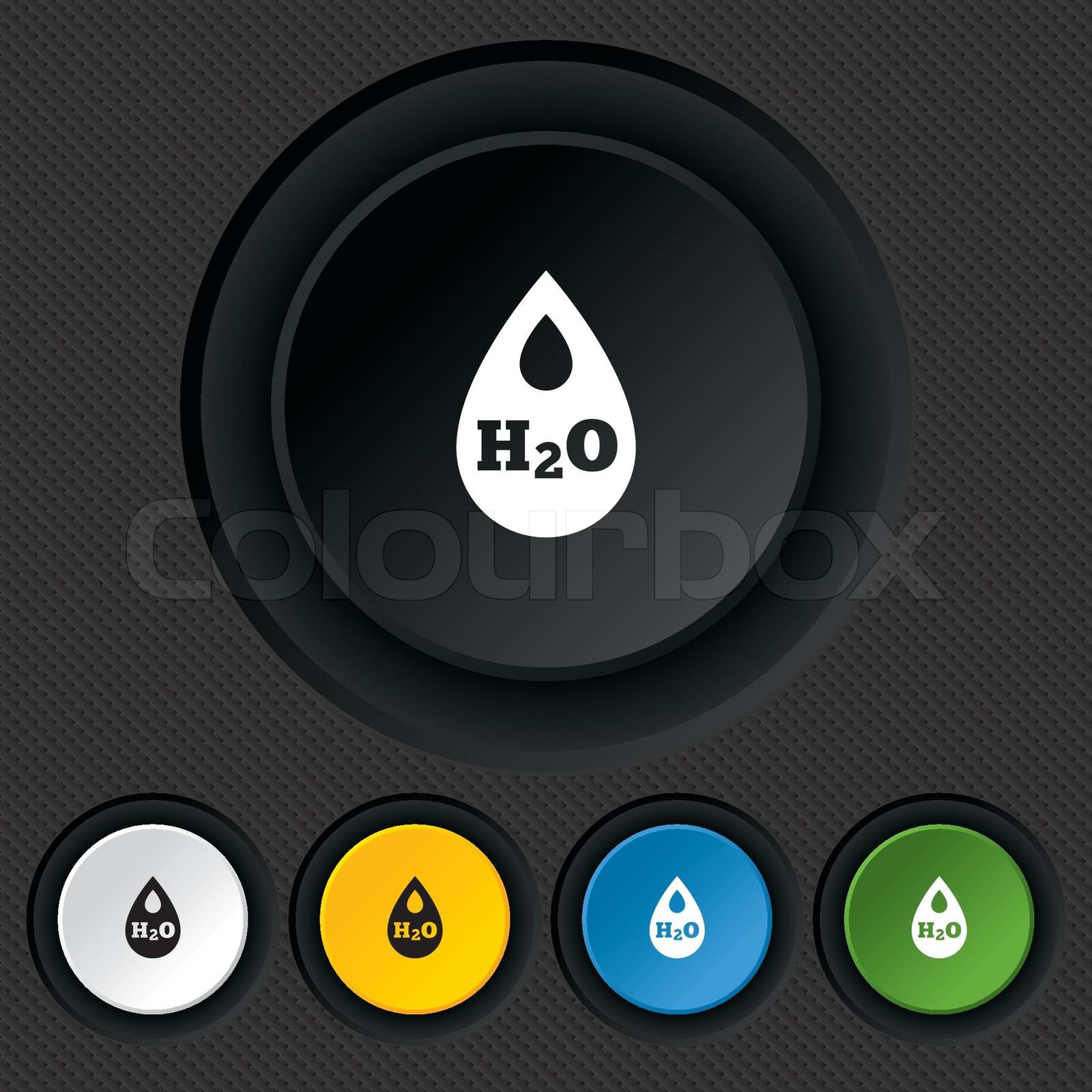 H2O Wasser drop Zeichen Symbol. reißen Sie Symbol. | Stock-Vektor ...