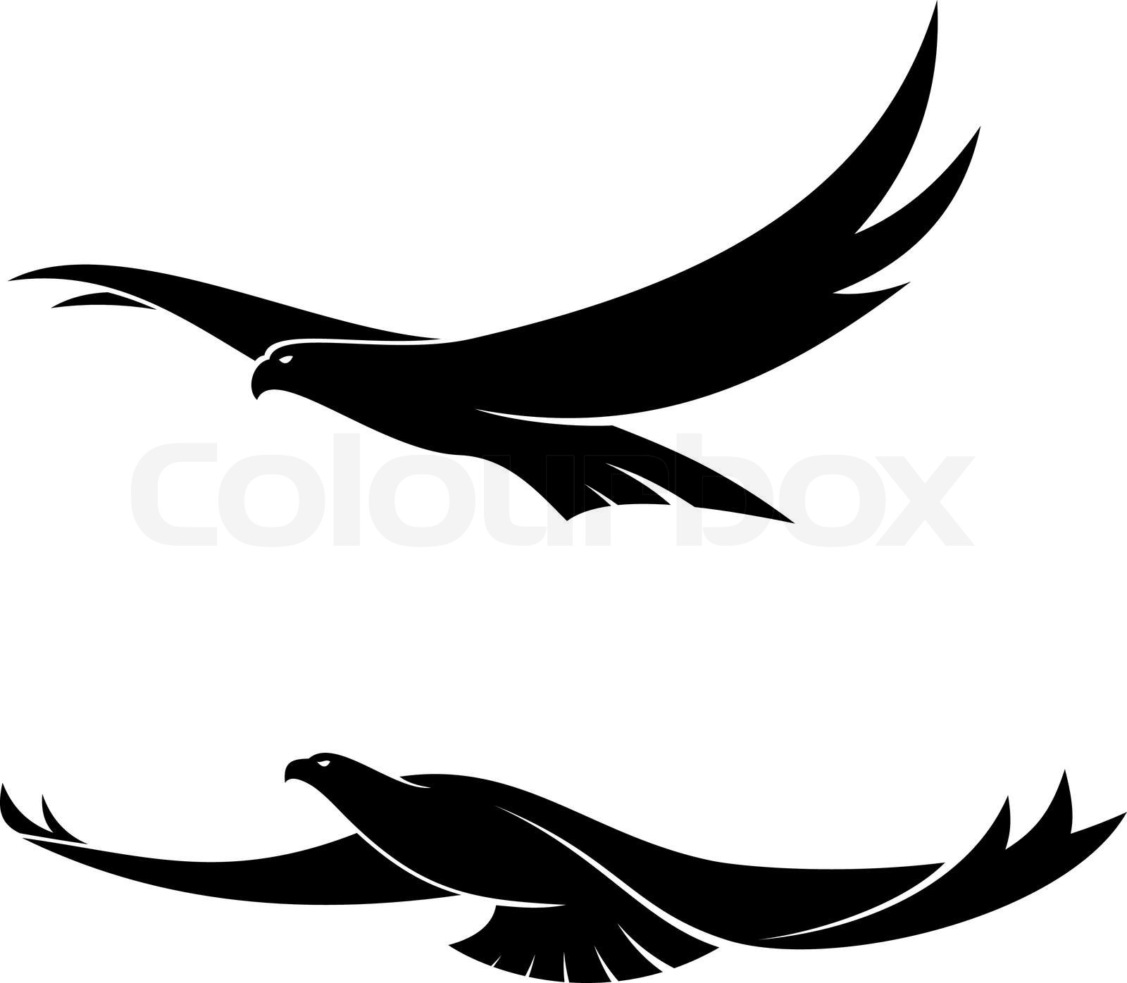 zwei anmutige fliegende Vögel | Stock-Vektor | Colourbox zwei anmutige fliegende Vögel | Stock-Vektor | Colourbox