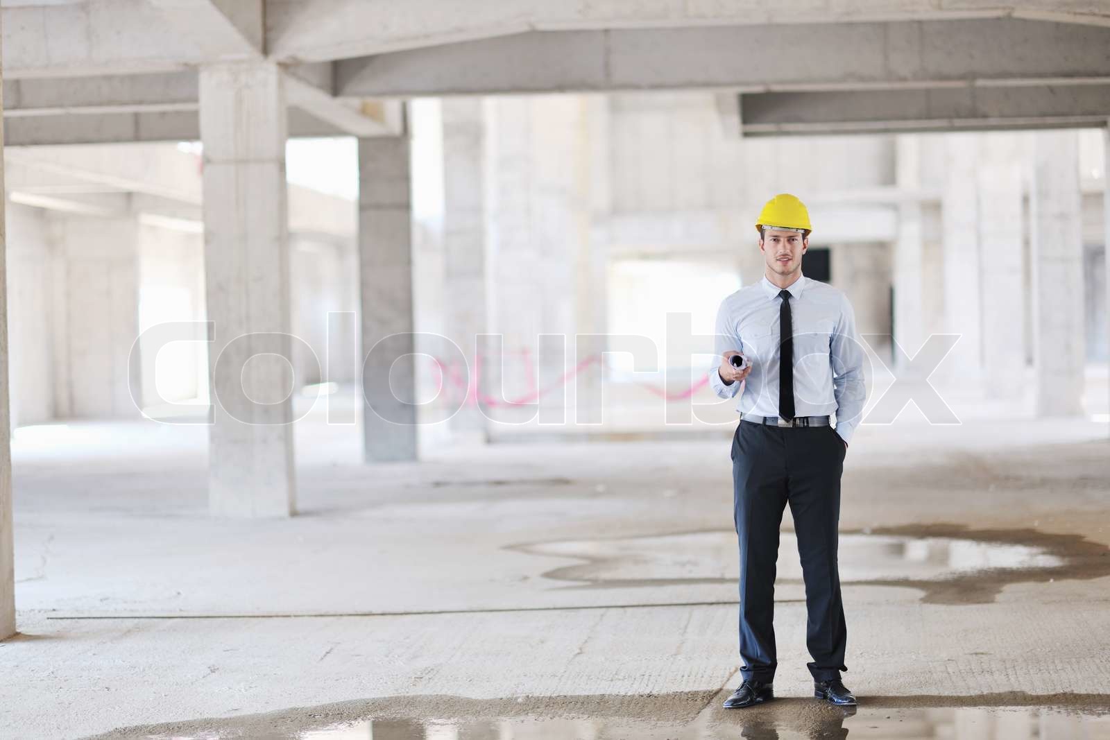 architect on construction site | Stock image | Colourbox
