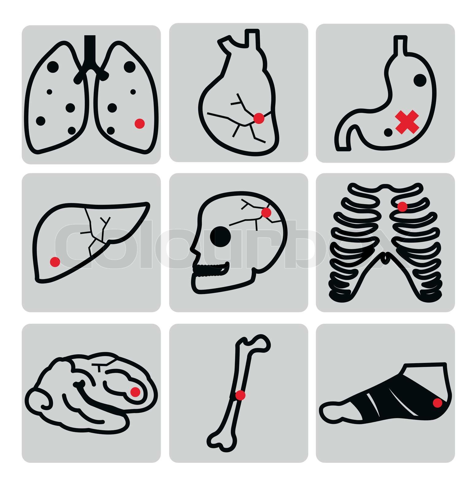 disease-outline | Stock vector | Colourbox