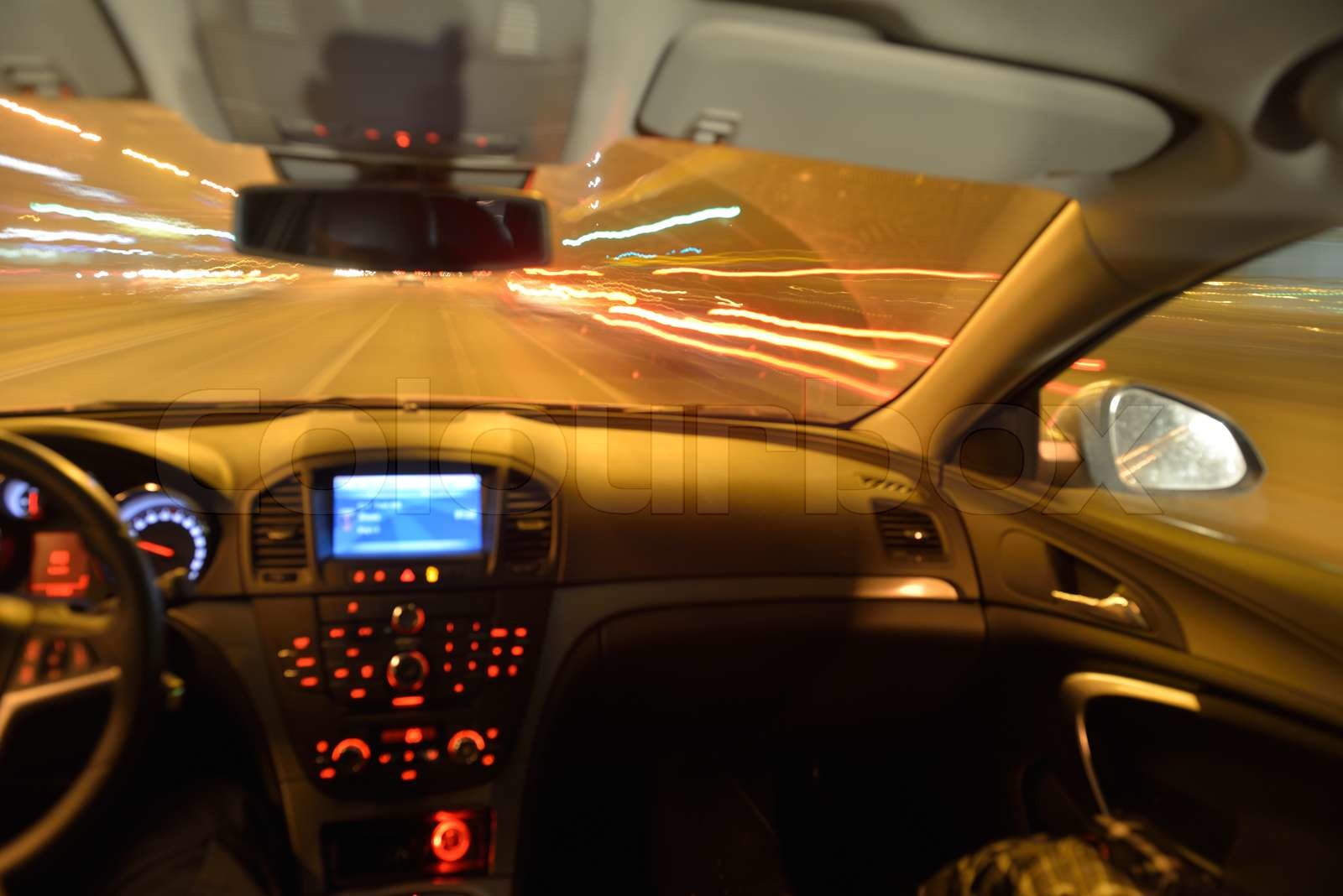 night car driving | Stock image | Colourbox