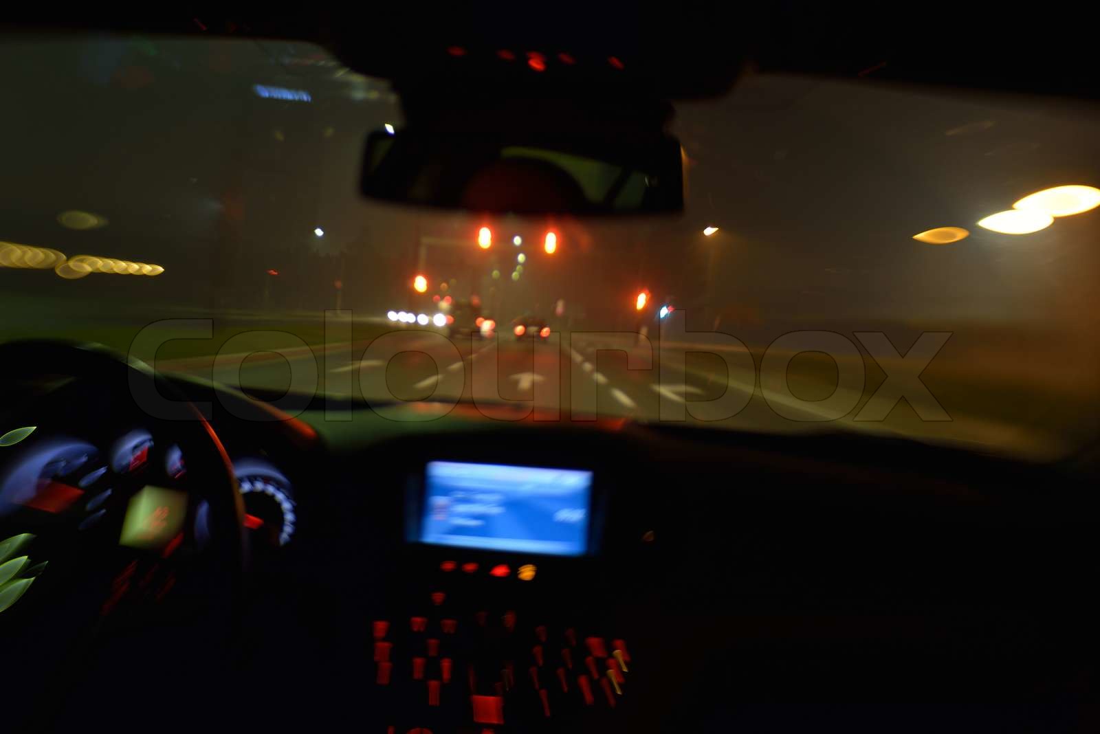 night car driving | Stock image | Colourbox