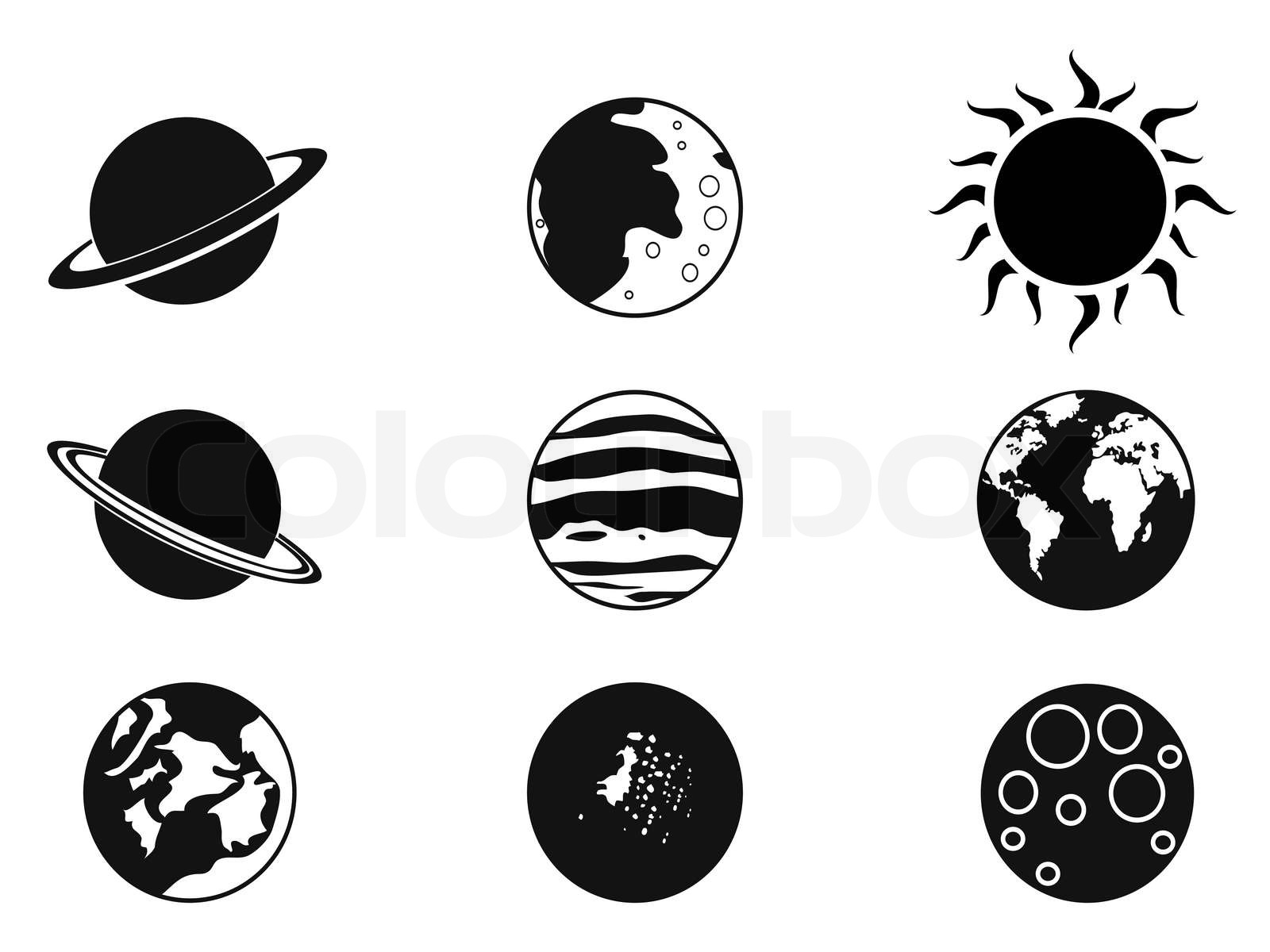 solar planet icons | Stock vector | Colourbox