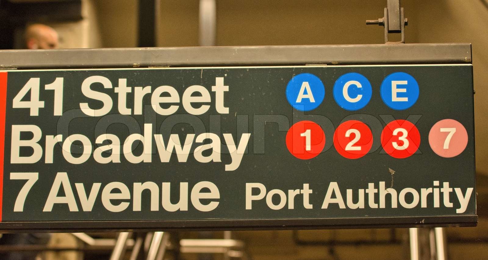 New York City. Manhattan subway signs and directions | Stock image ...